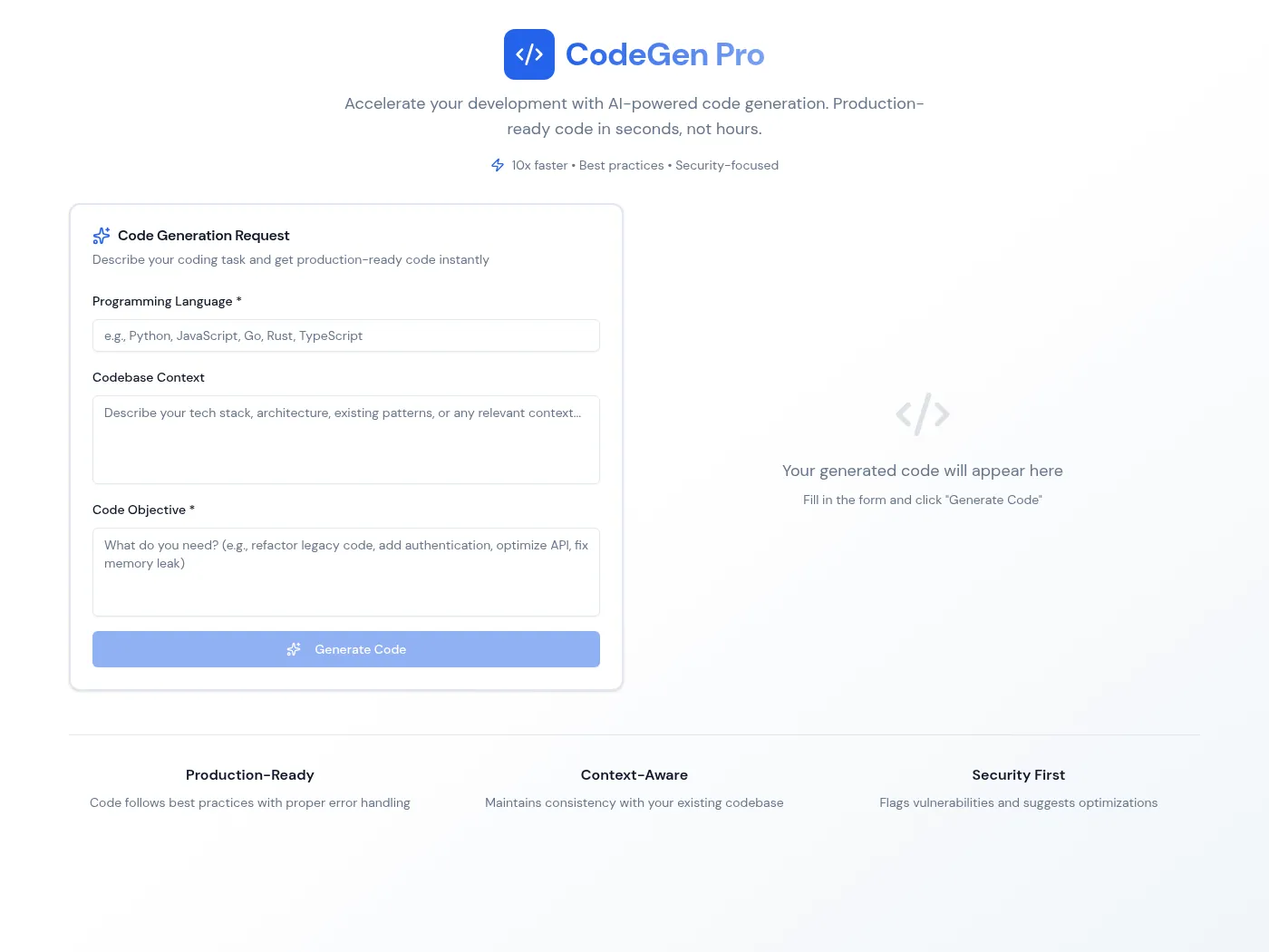 CodeGen Pro: Accelerated, High-Quality Code Assistance for Devs