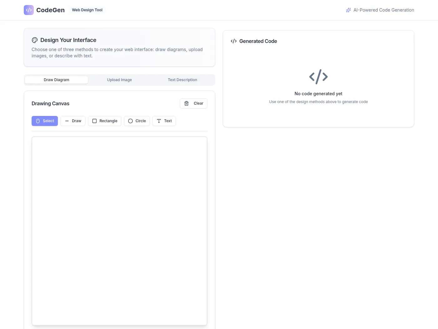 CodeGen Web Design Tool for Beginners