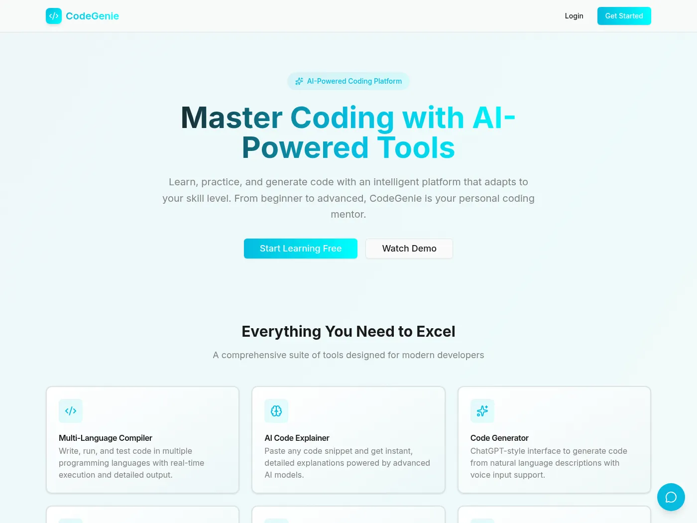 CodeGenie: AI-Powered Coding Learning Suite