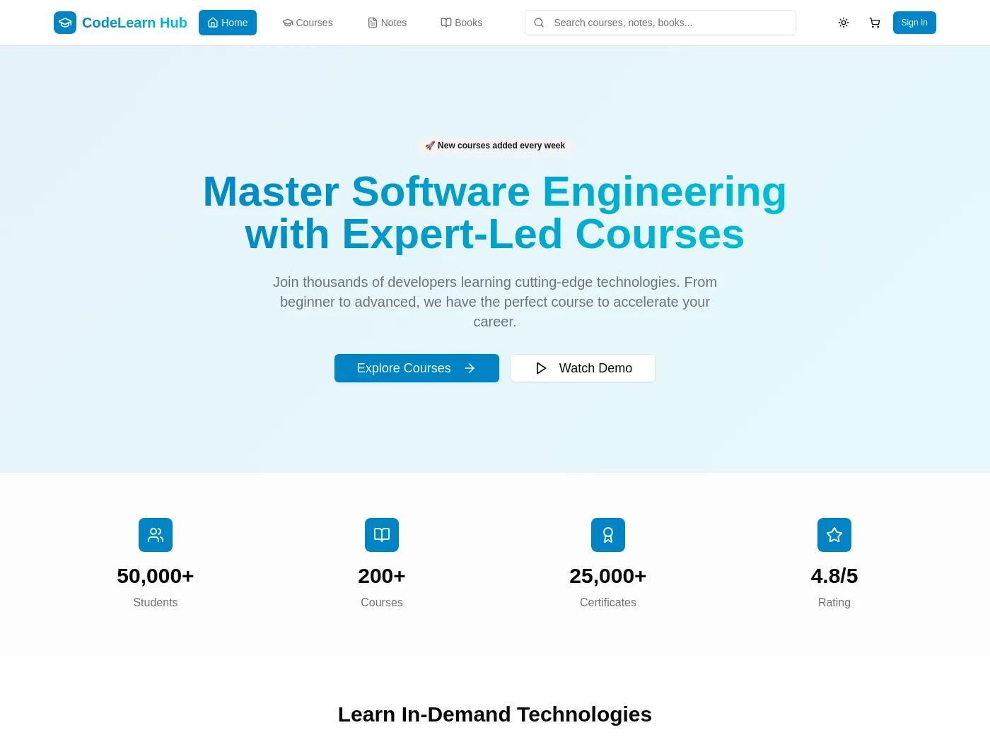 CodeLearn Hub: E-Commerce Platform for Software Engineering Resources
