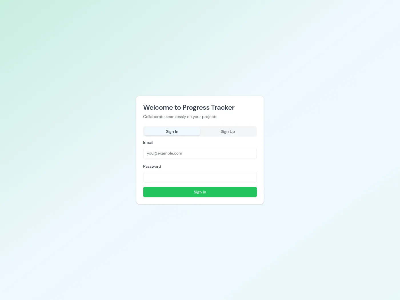 Collaborative Progress Tracker