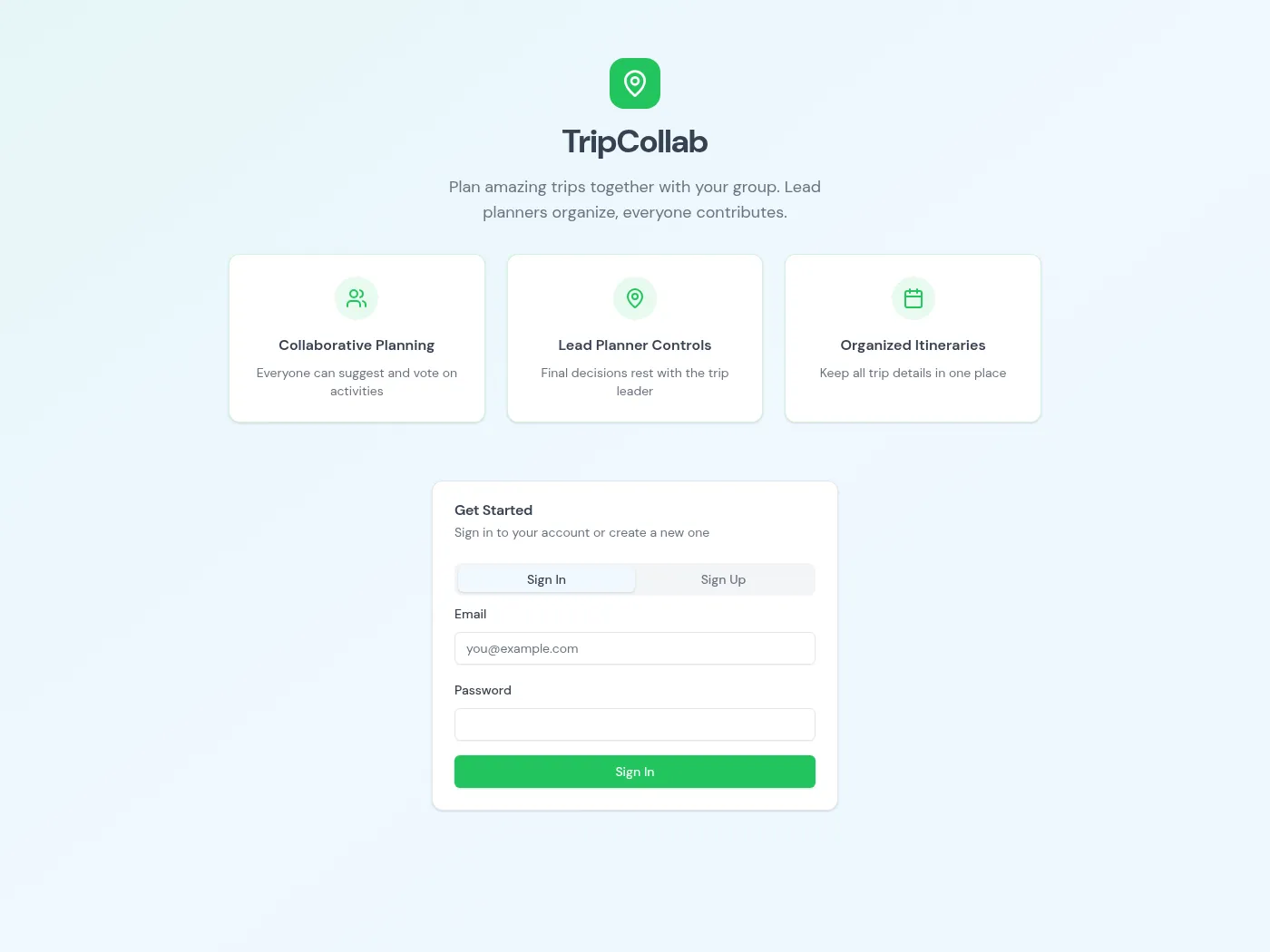 Collaborative Trip Planner with Lead Management