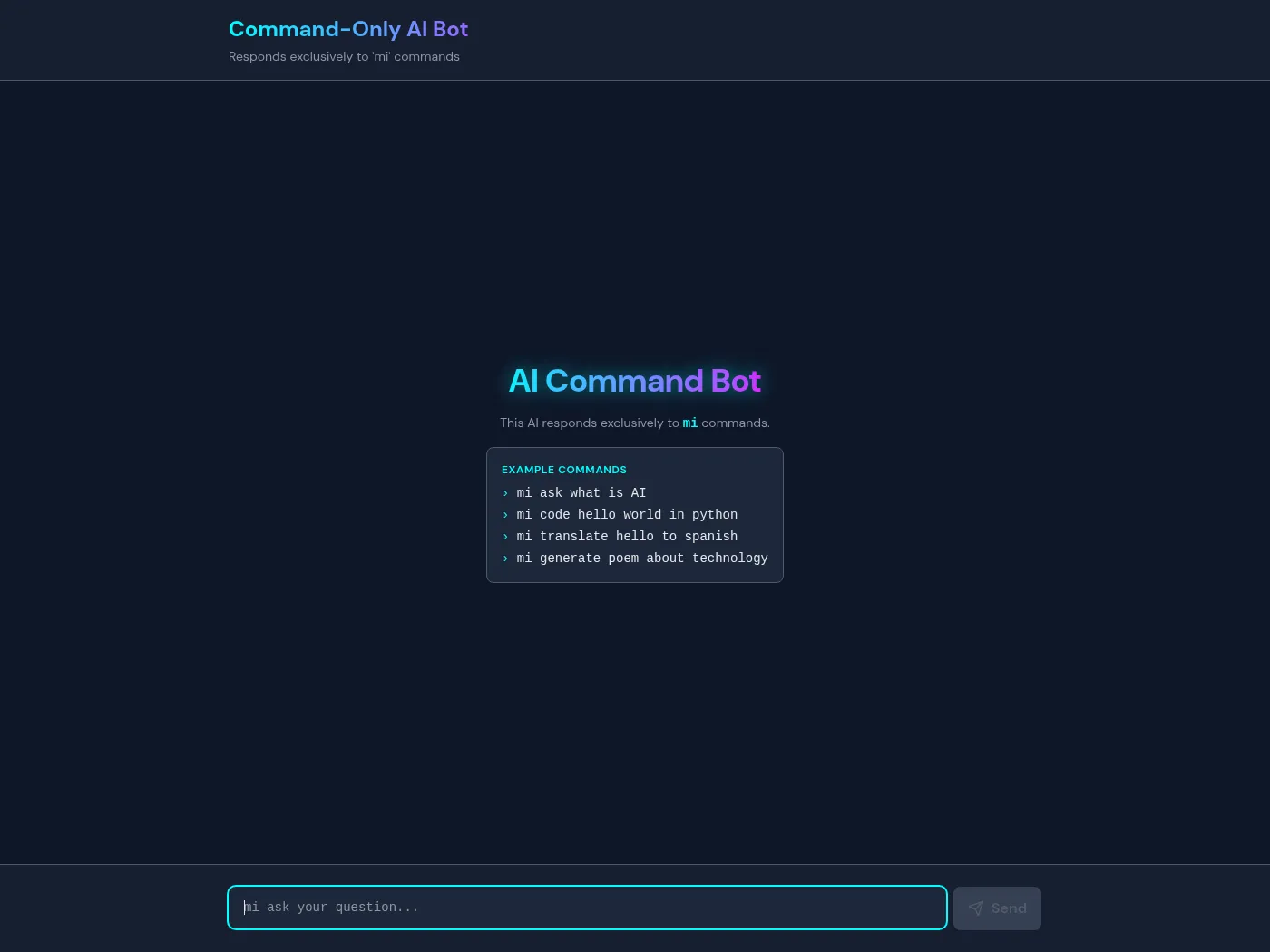 Command-Only AI Bot