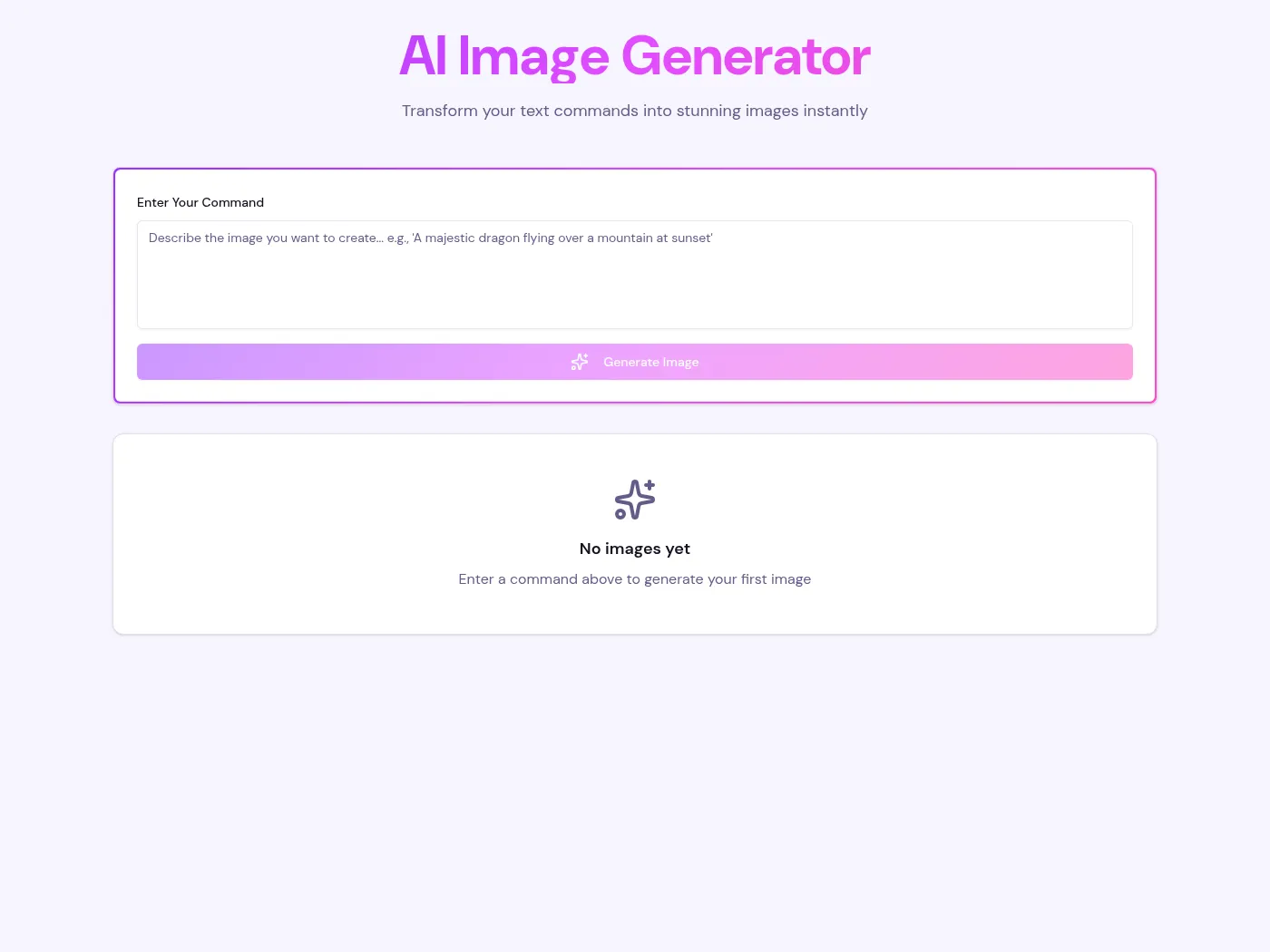 Command to Image Generator
