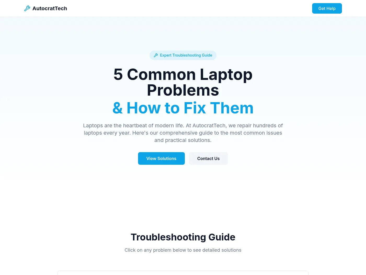 Common Laptop Issues: Troubleshooting & Repair Guide by AutocratTech