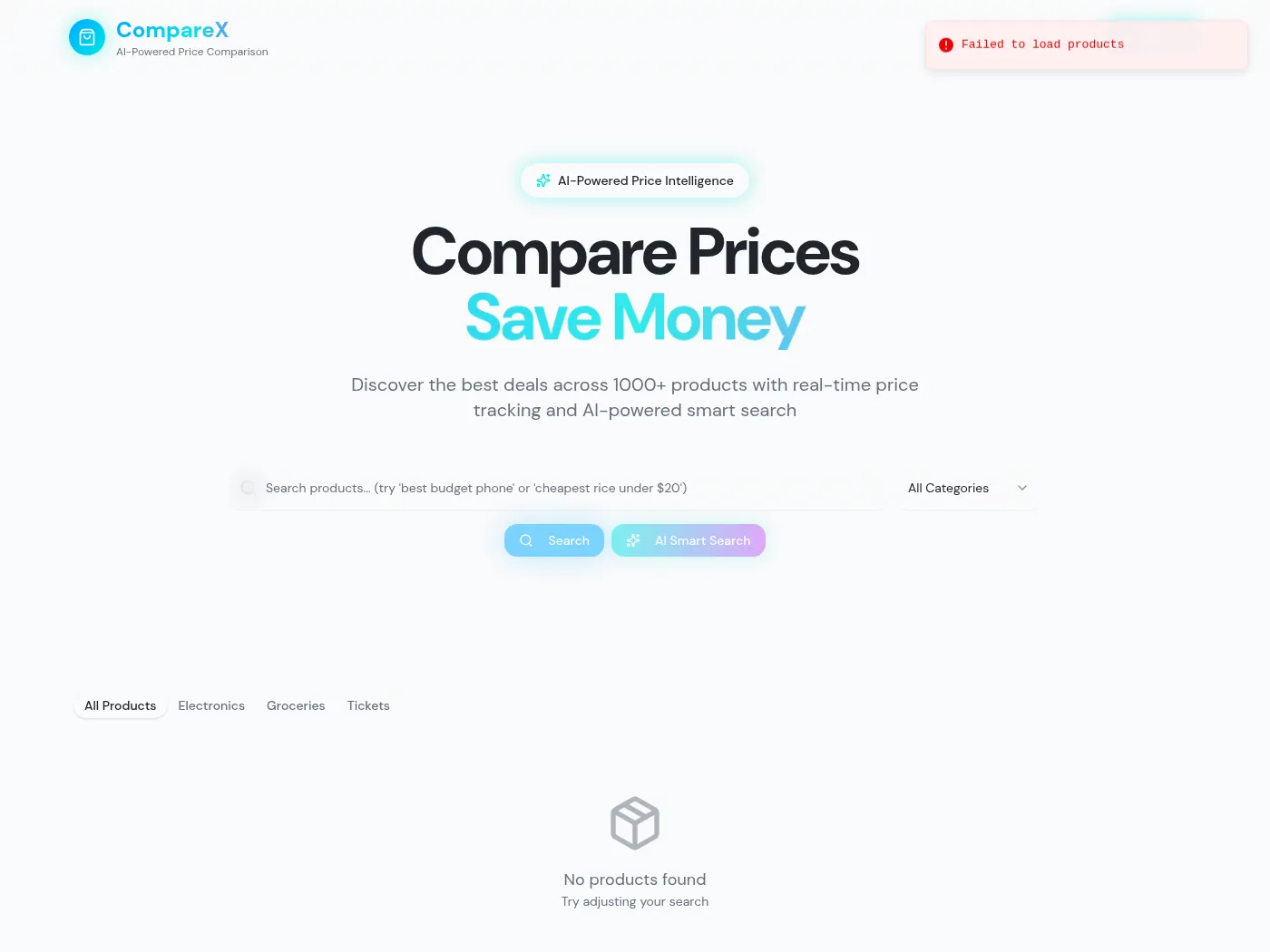 CompareX – AI-Powered Real-Time Price Comparison Platform with 3D UI, Stripe Payments and Production Backend