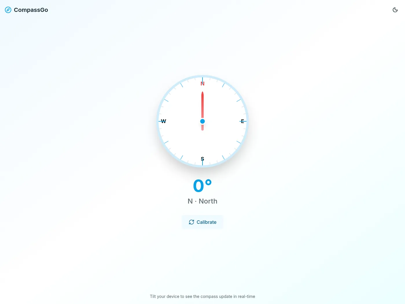 CompassGo - Real-Time Digital Compass for Web and Mobile Browsers