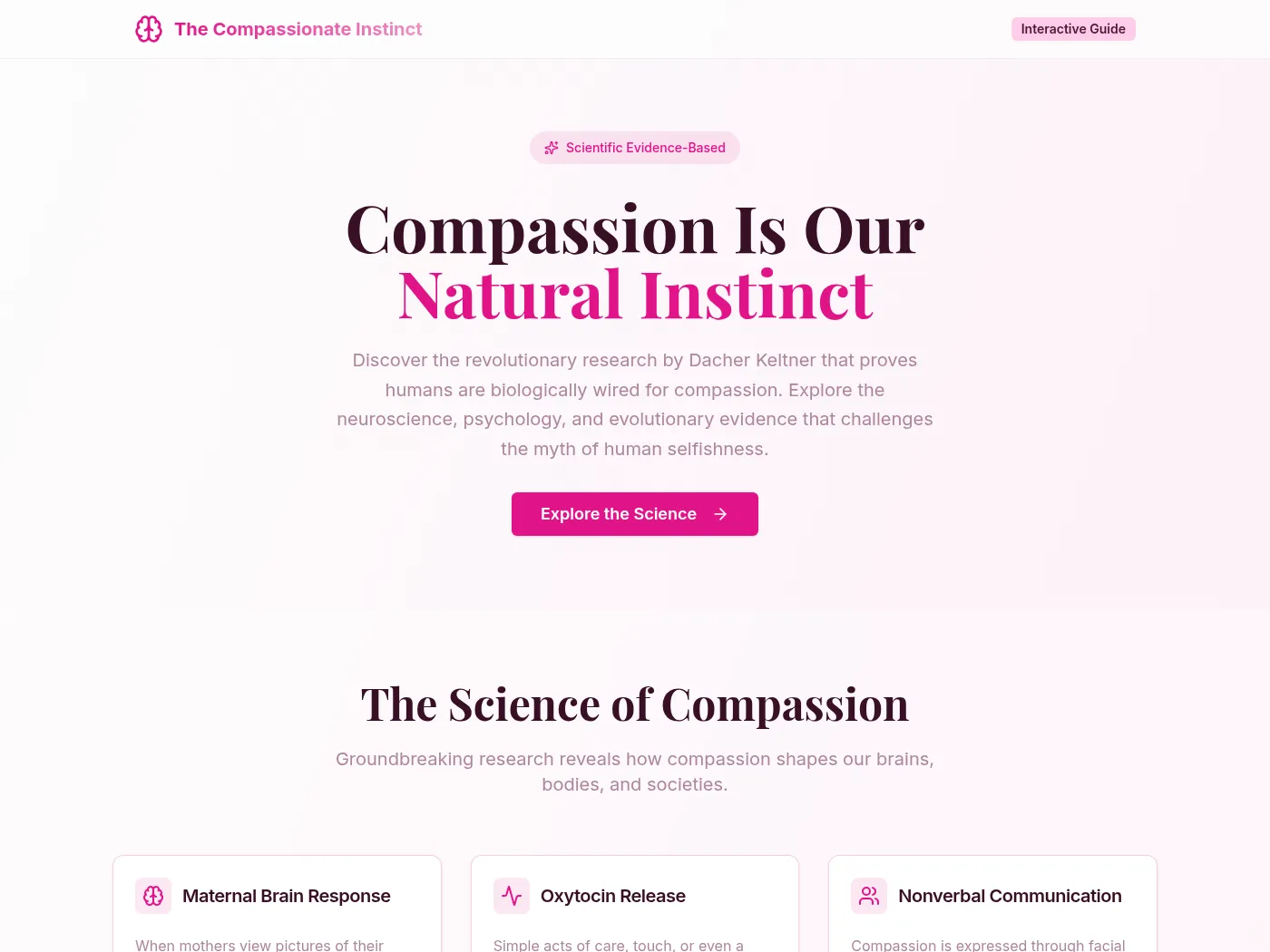The Compassionate Instinct Interactive Guide