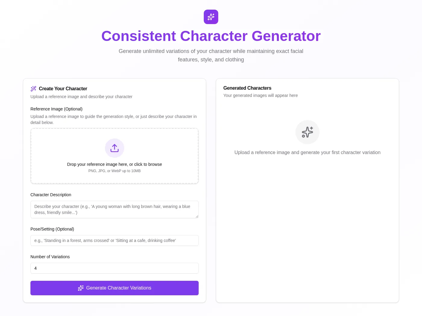Consistent Character Image Generator