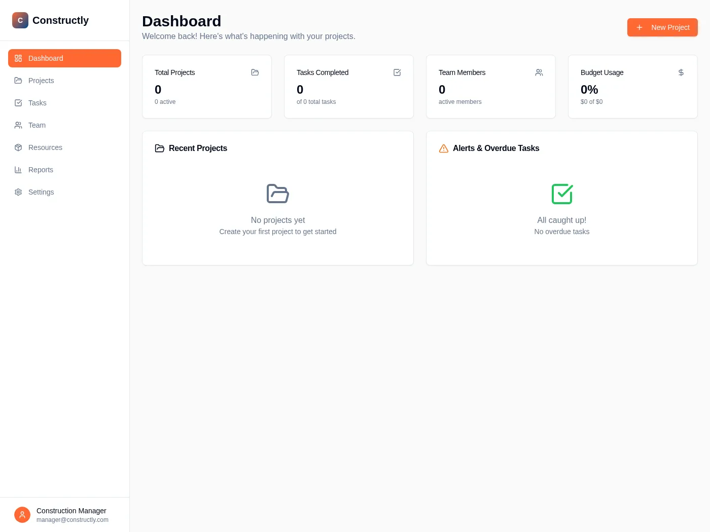 Constructly: Managed Construction SaaS Platform