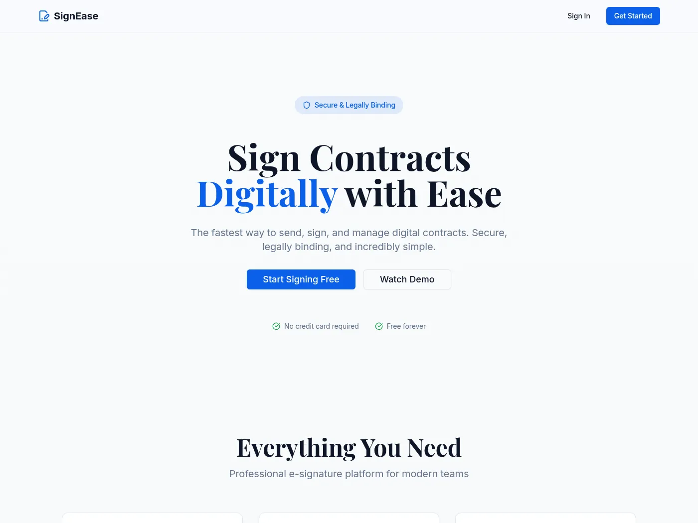 SignEase: Contract E-Signature Platform