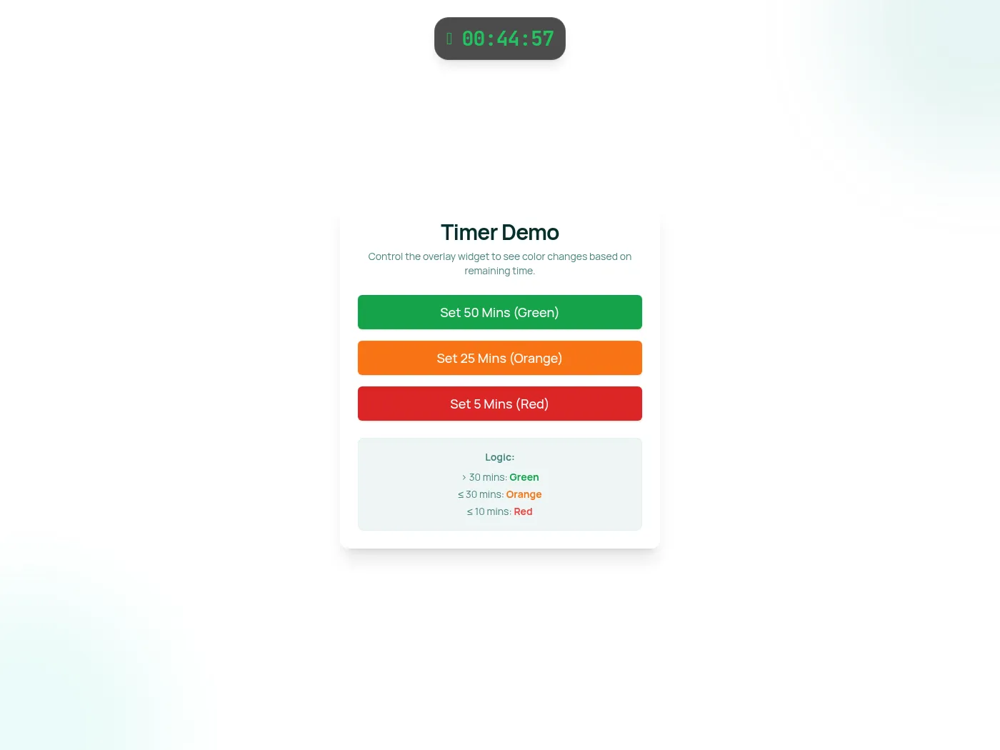 Countdown Overlay Widget