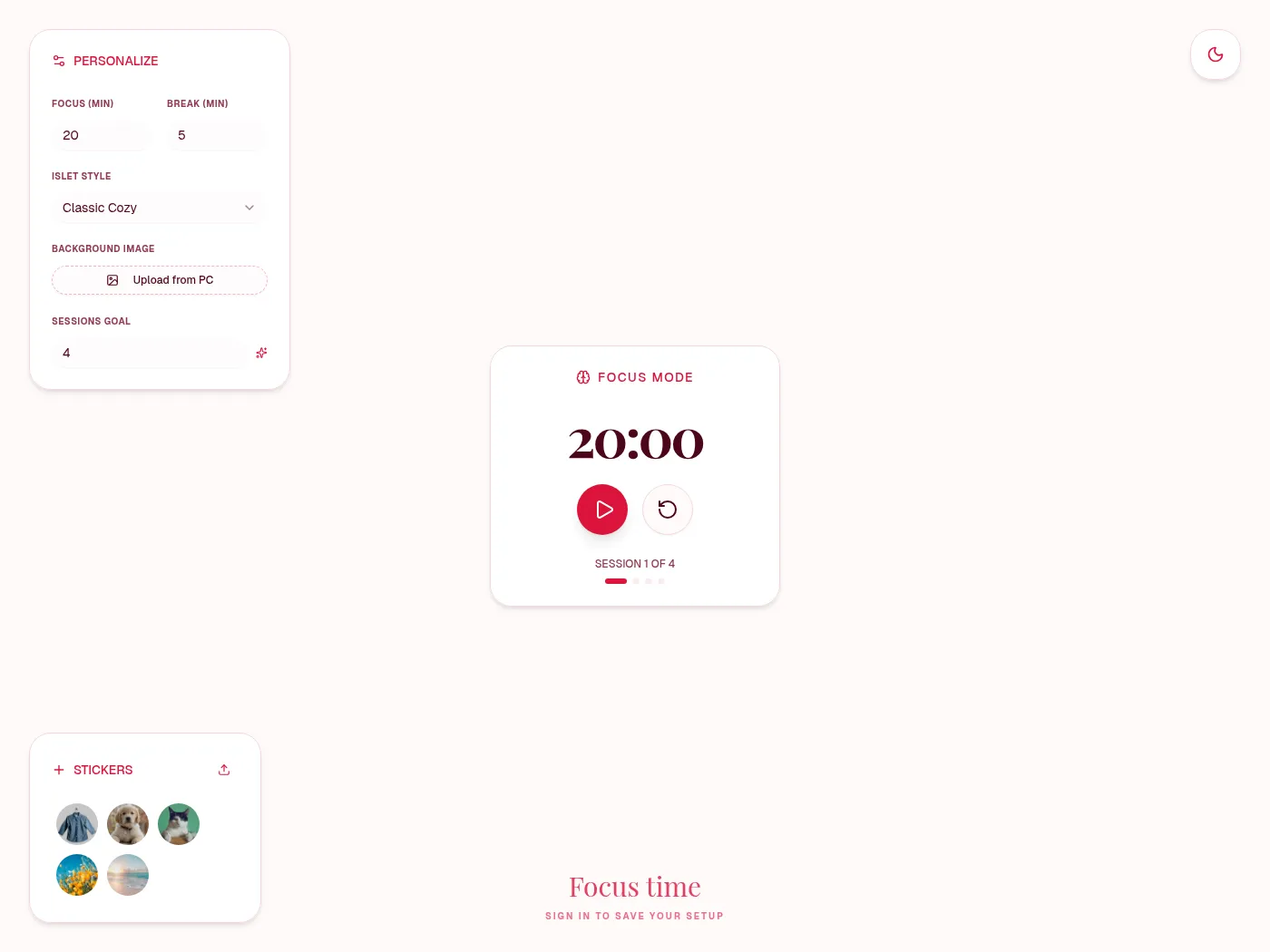 Cozy Focus Timer