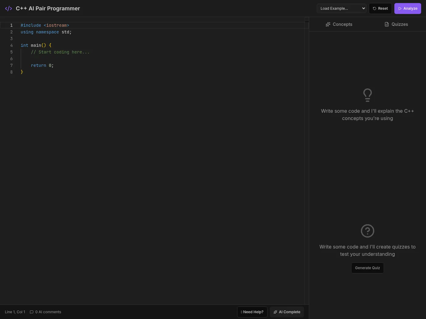 AI-Powered Collaborative C++ Coding Assistant