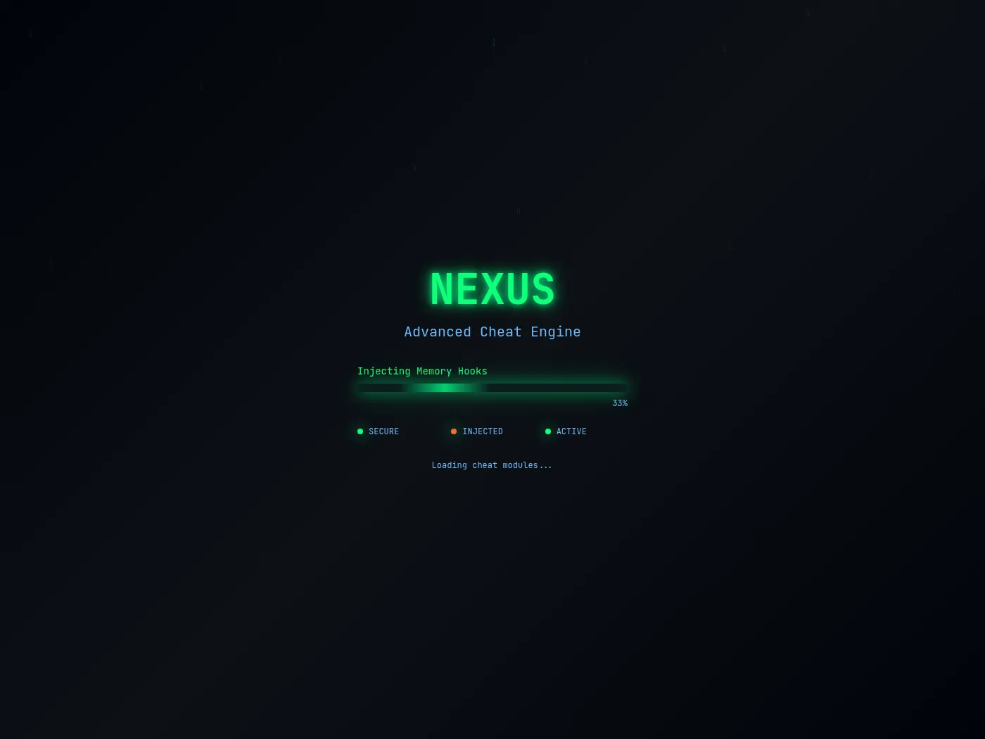 Animated C++ Cheat Loader with Smooth GUI and Glowing Effects