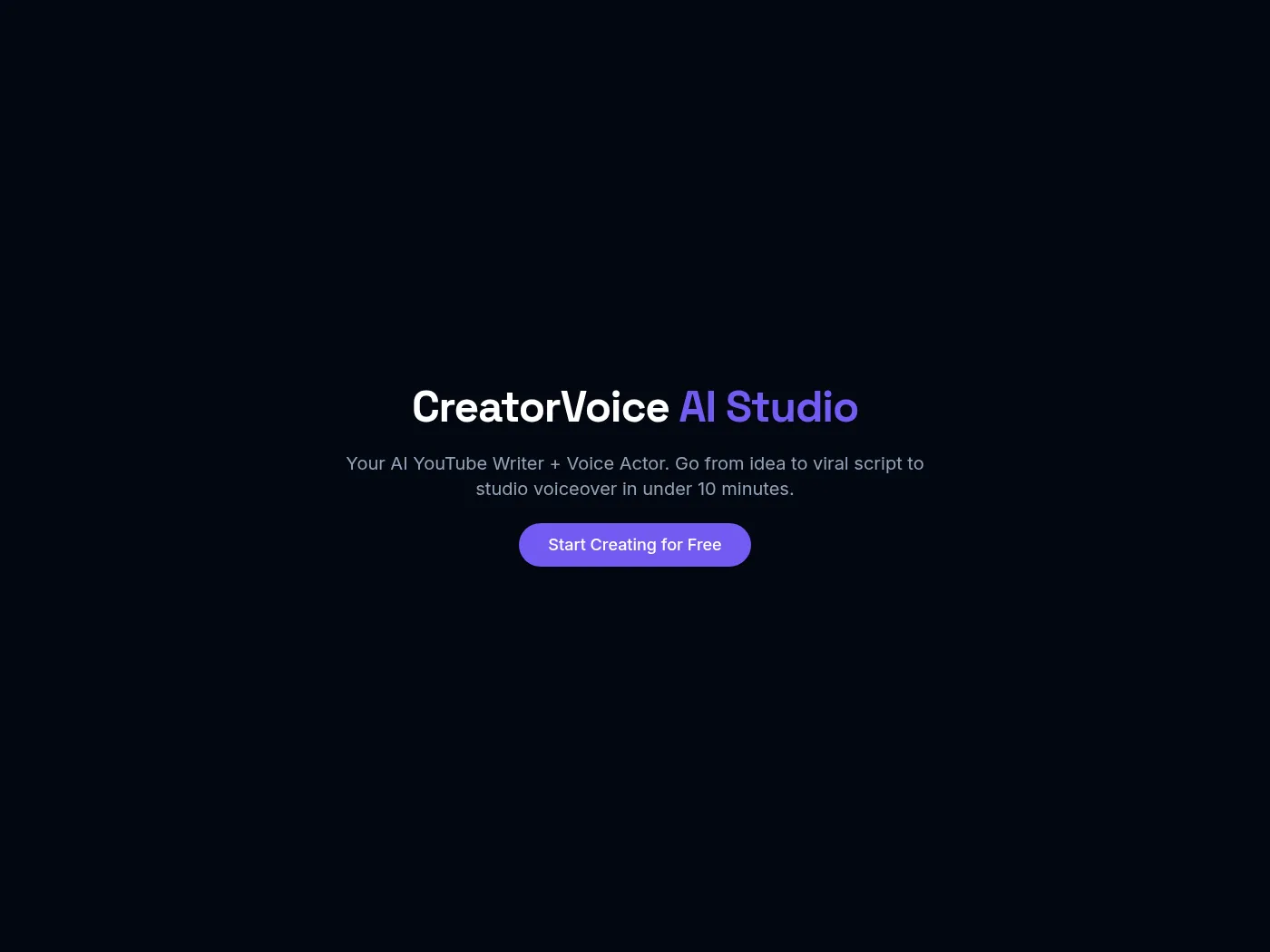 CreatorVoice AI Studio