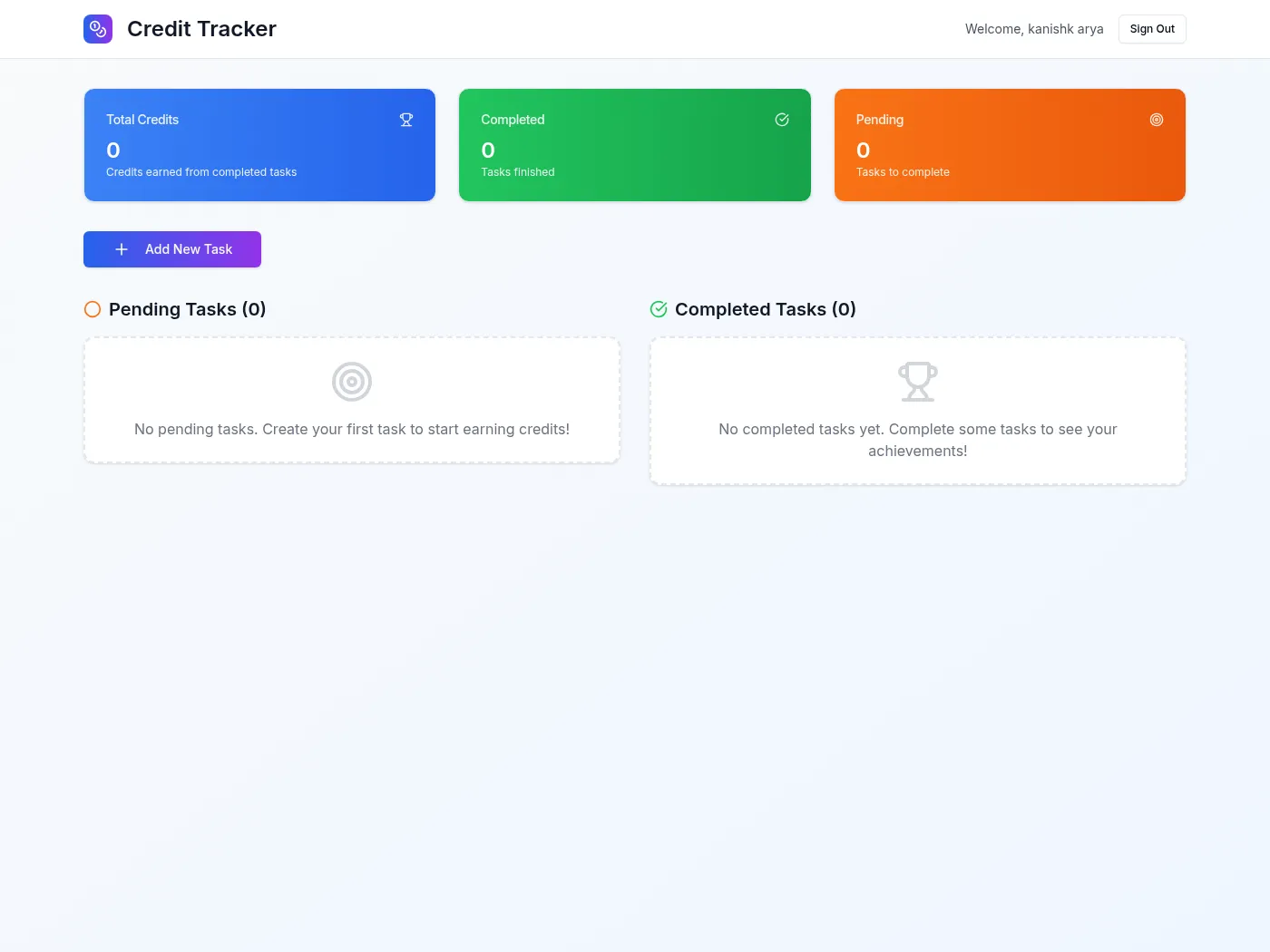 Credit-Based Work Tracker