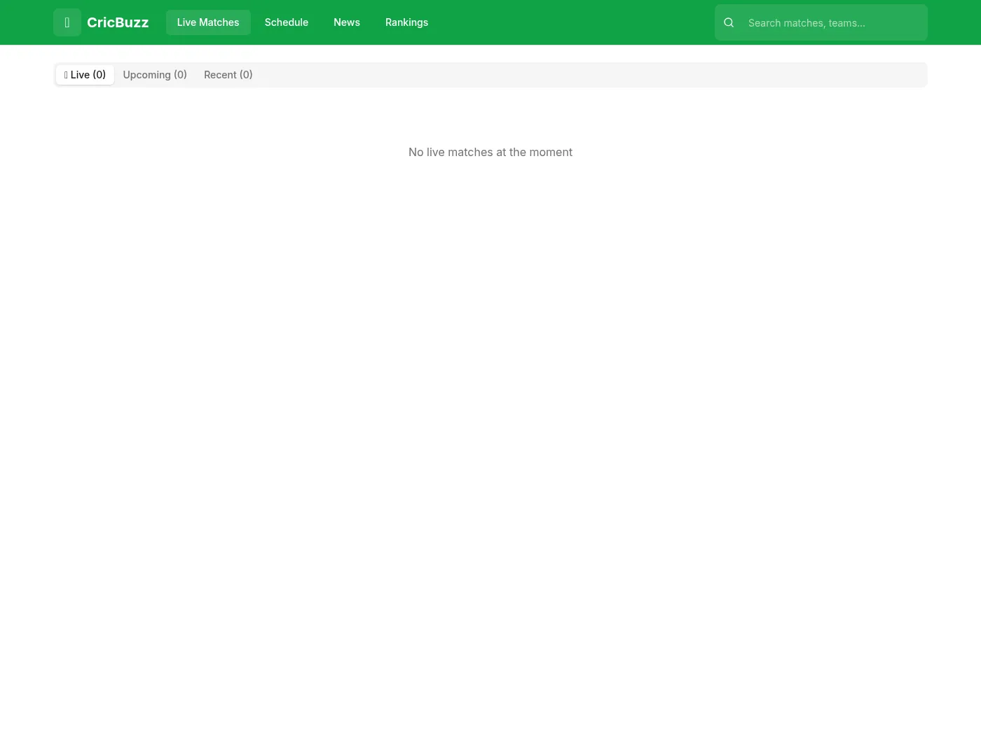 CricBuzz Clone - Live Cricket Scores and Updates