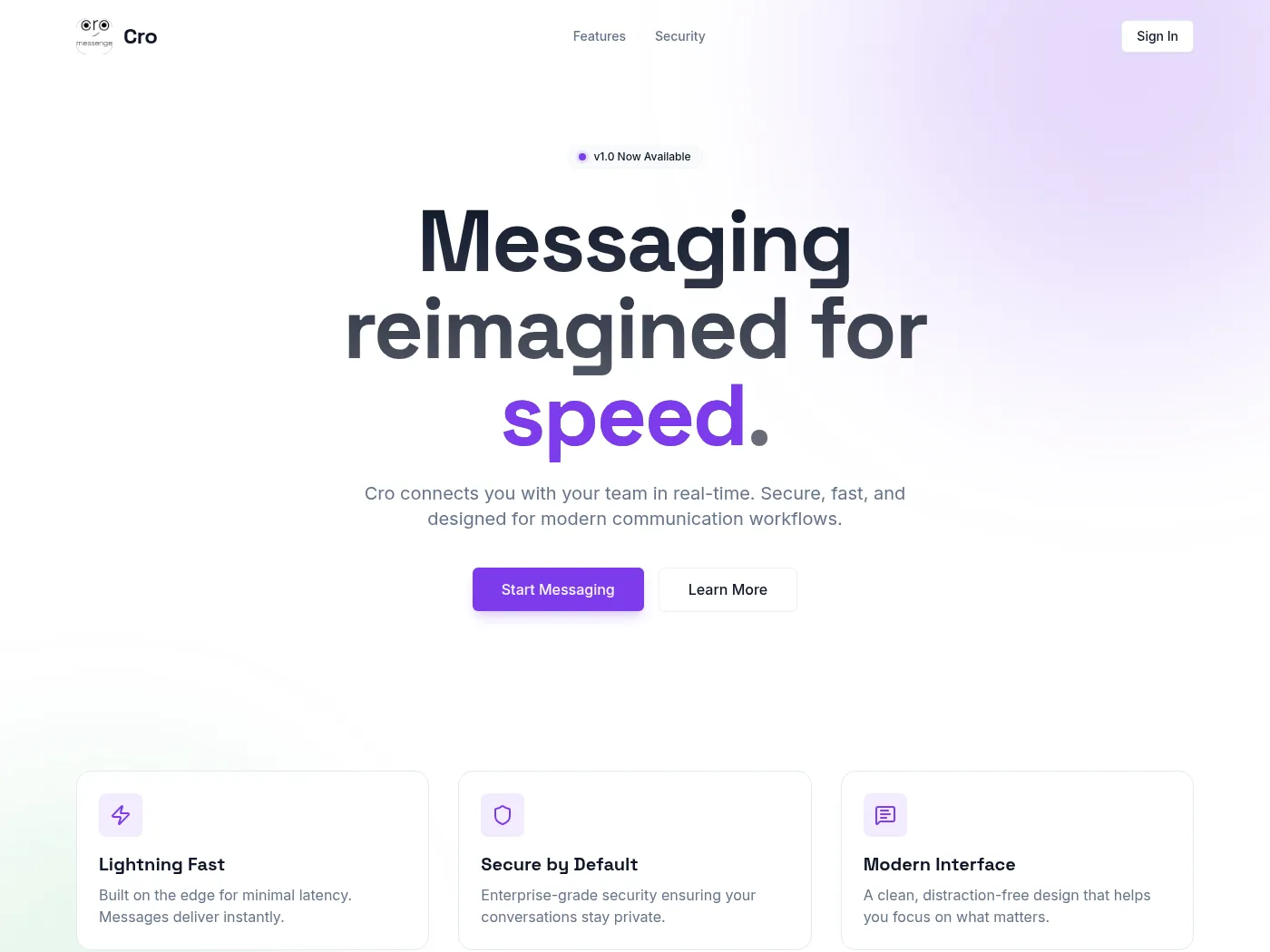 Cro Messenger App