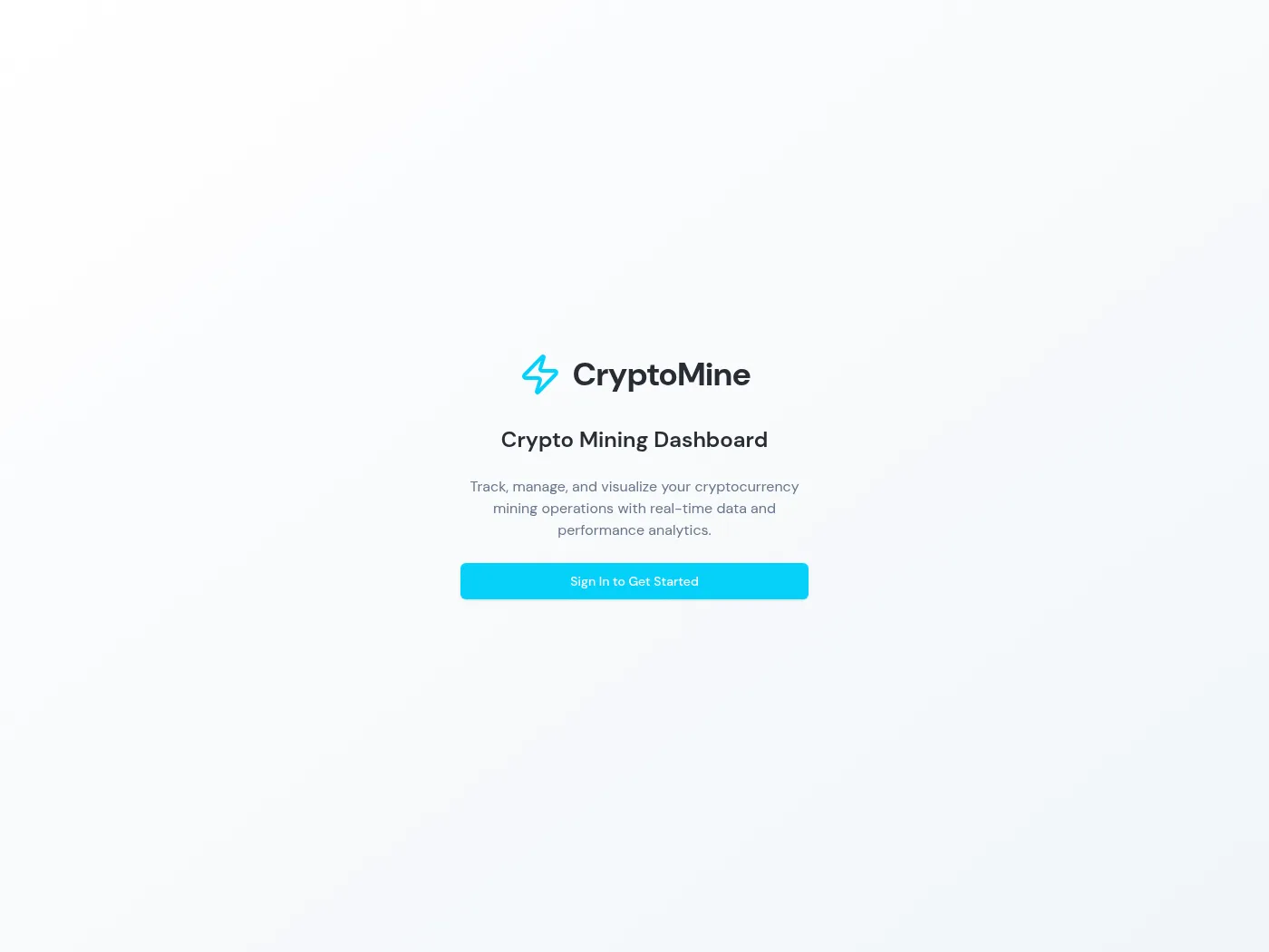Crypto Mining Dashboard