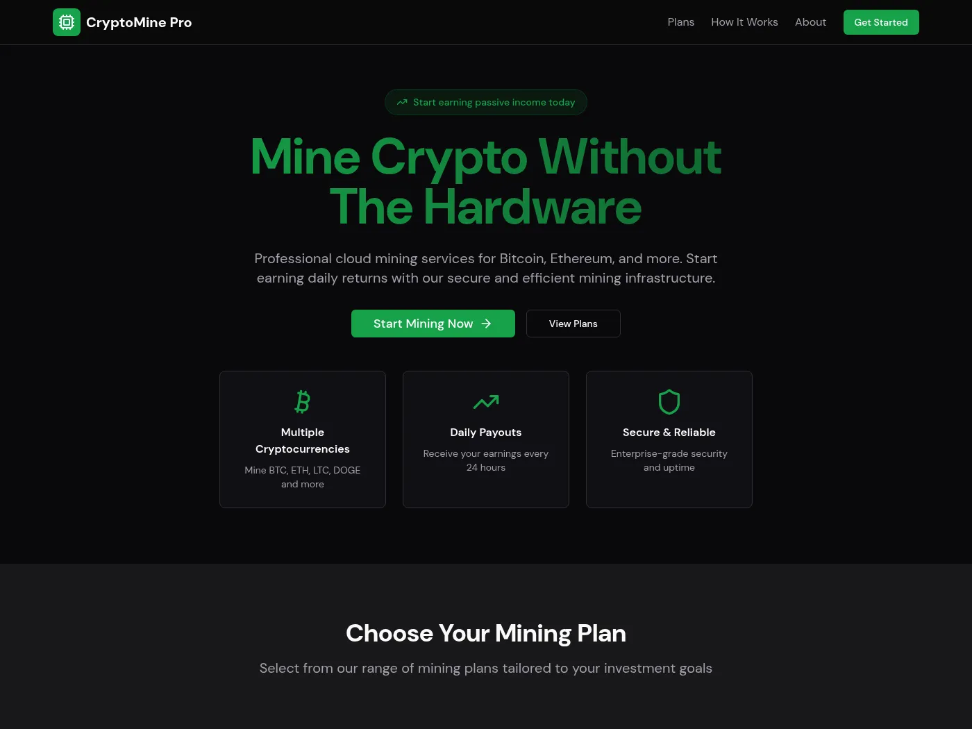 Crypto Mining Sales Platform & Client Portal