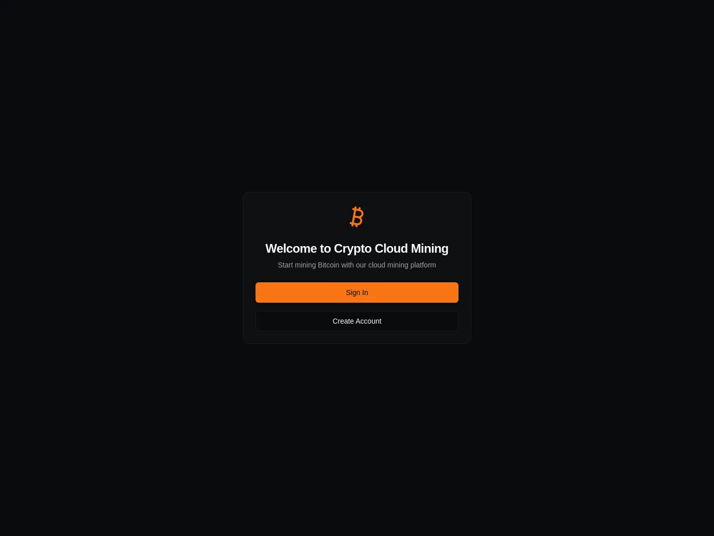 Crypto Mining Website
