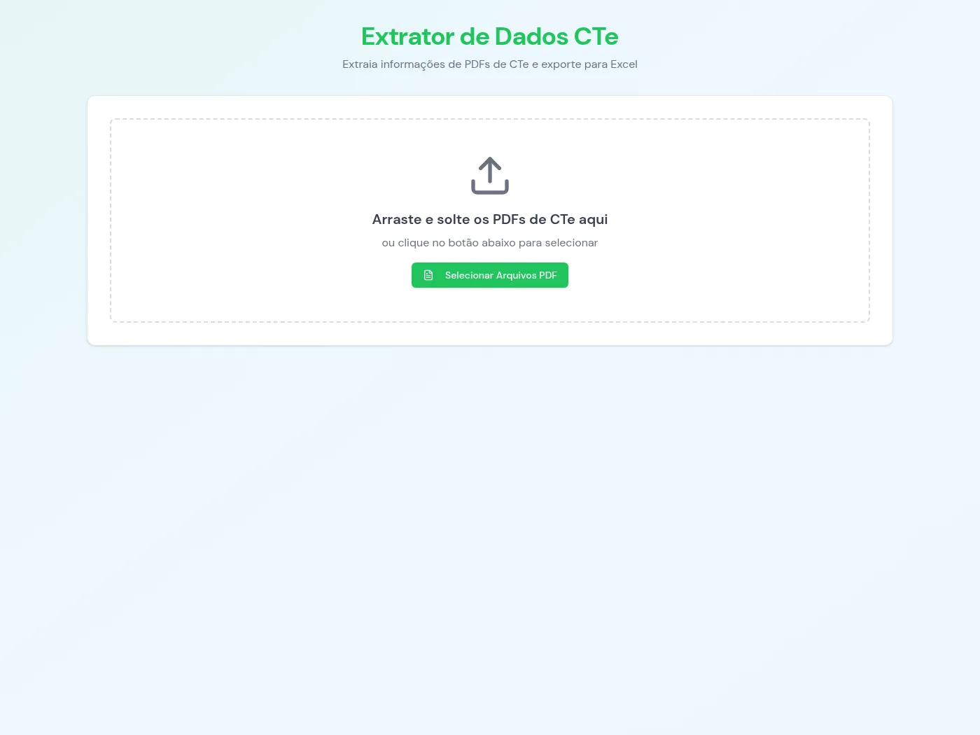 Automated CTe PDF Data Extractor and Excel Generator