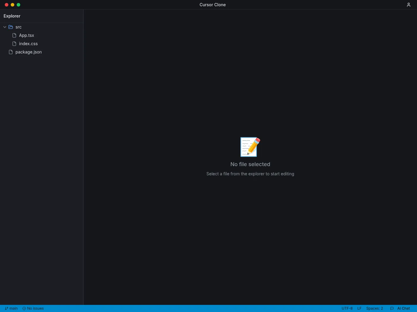 Cursor Clone - AI-Powered Code Editor