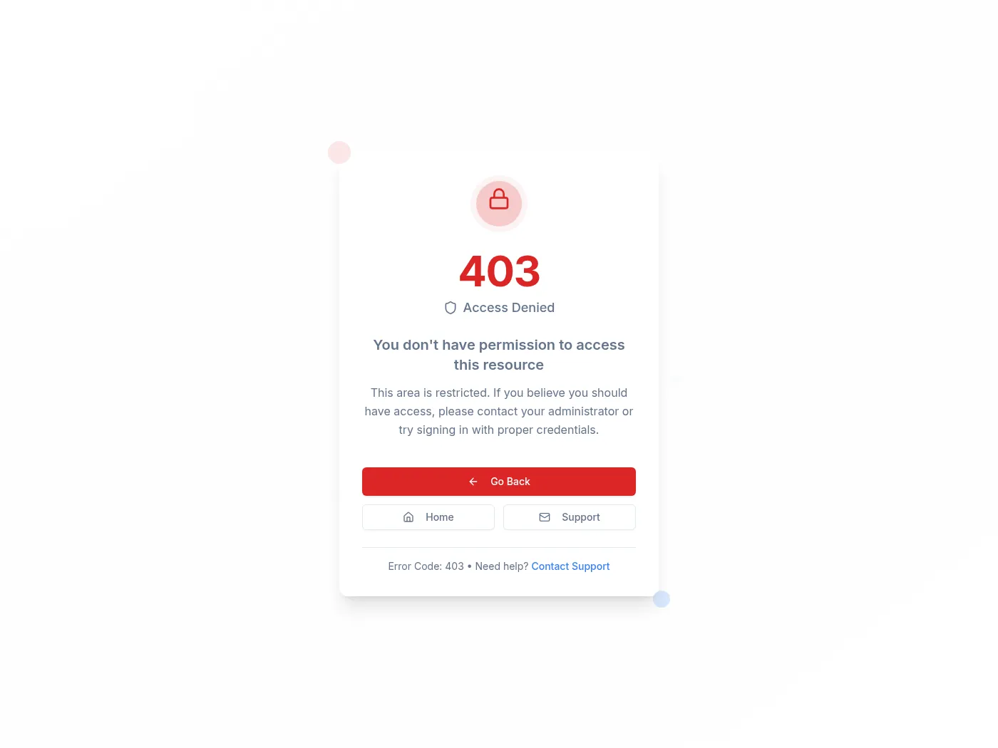 Custom Error 403 Access Denied Page