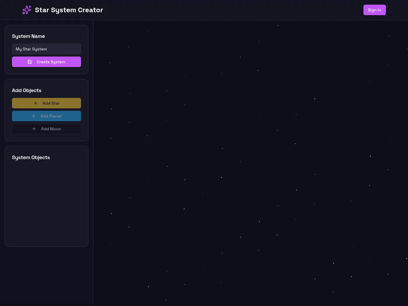 Custom Star System Creator