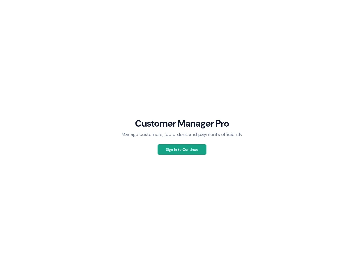 Customer Manager Pro