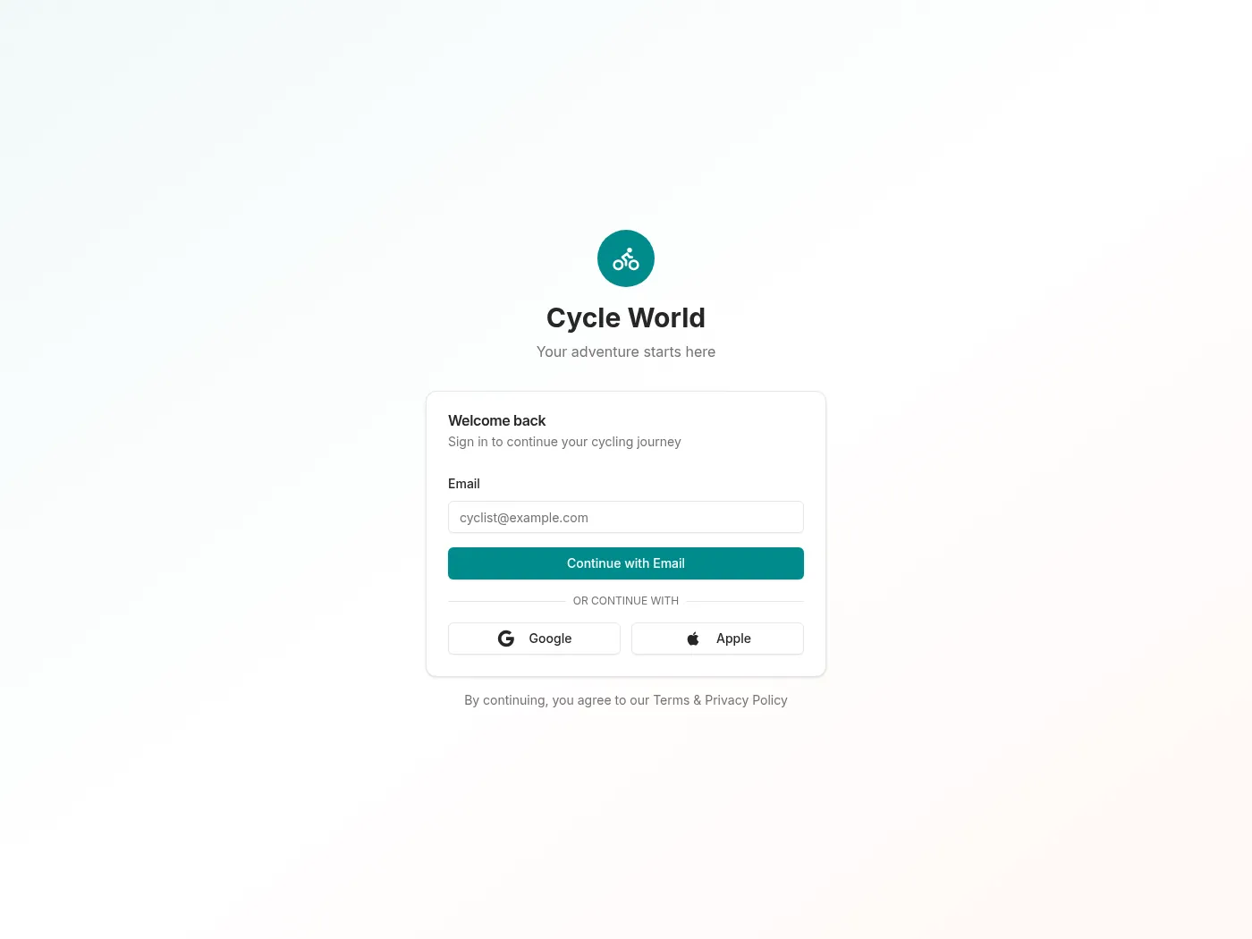Cycle World Interactive Cycling Prototype