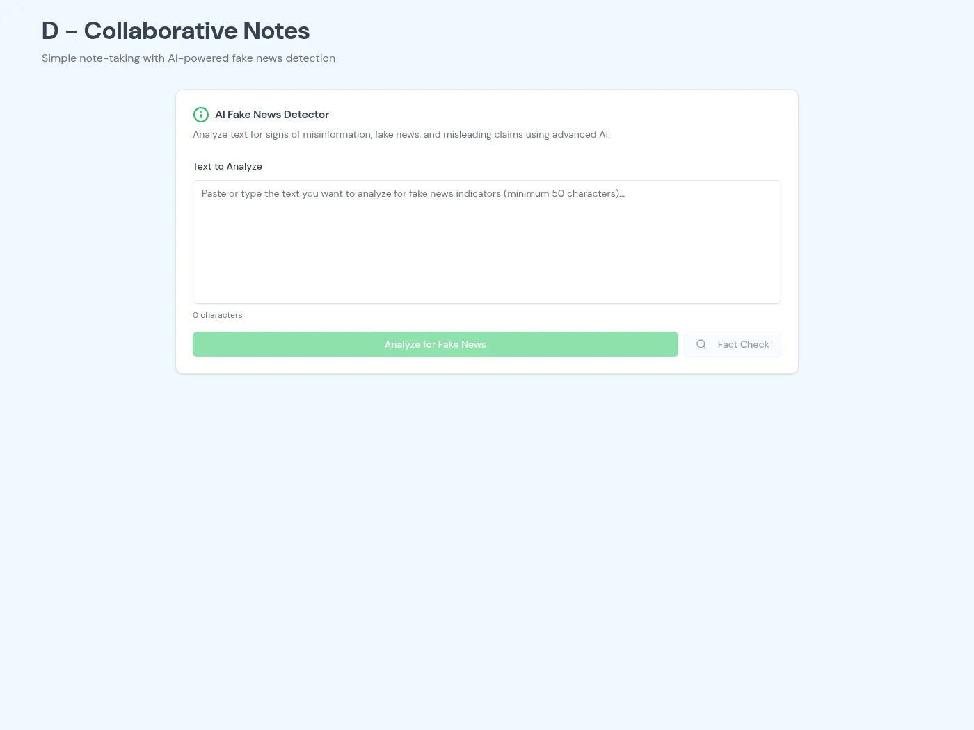 D - Minimal Collaborative Note-taking Platform