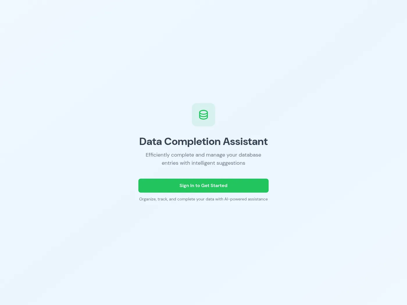 Data Completion Assistant