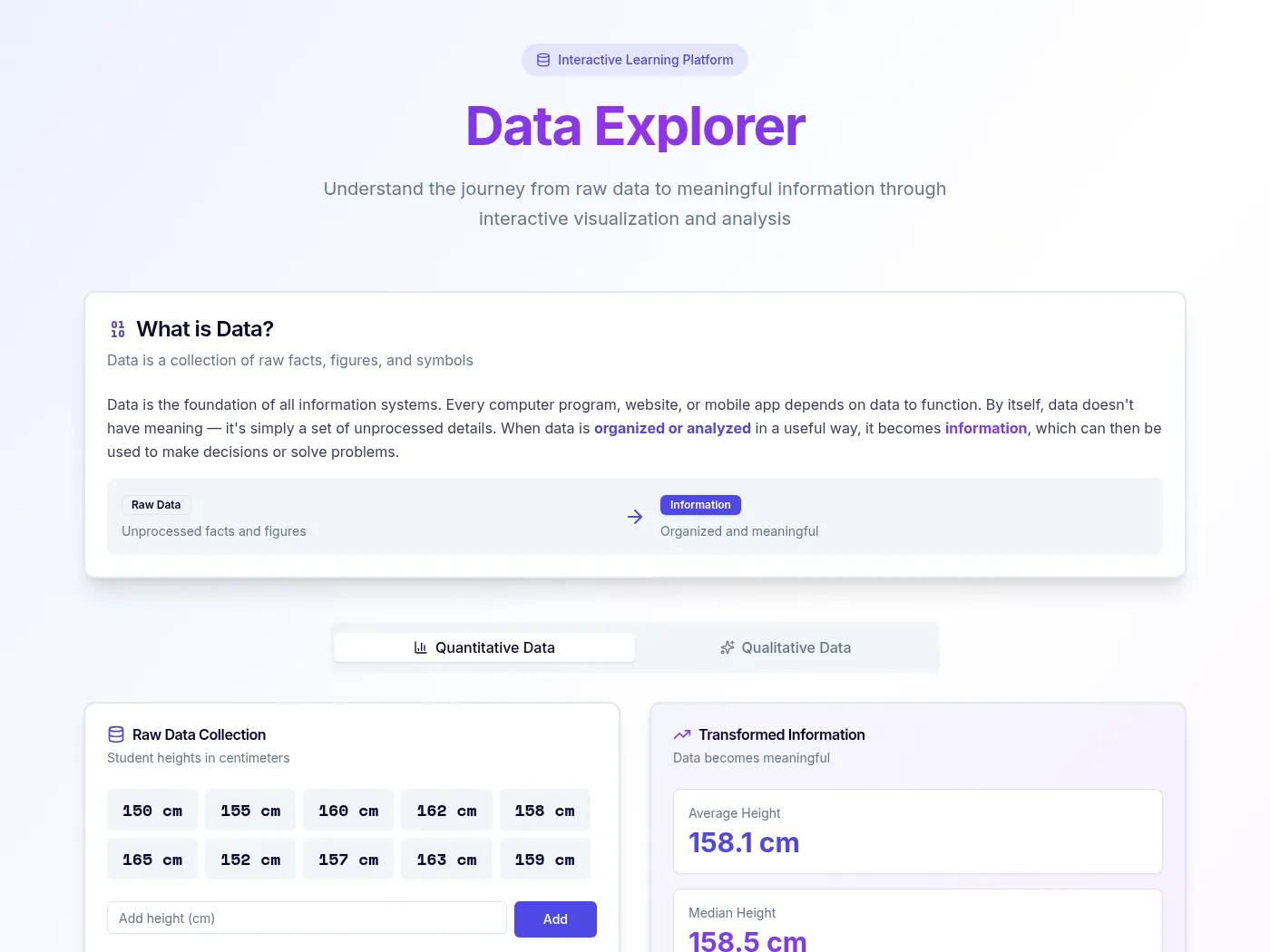 Data Explorer: Understand the Journey from Raw Data to Information