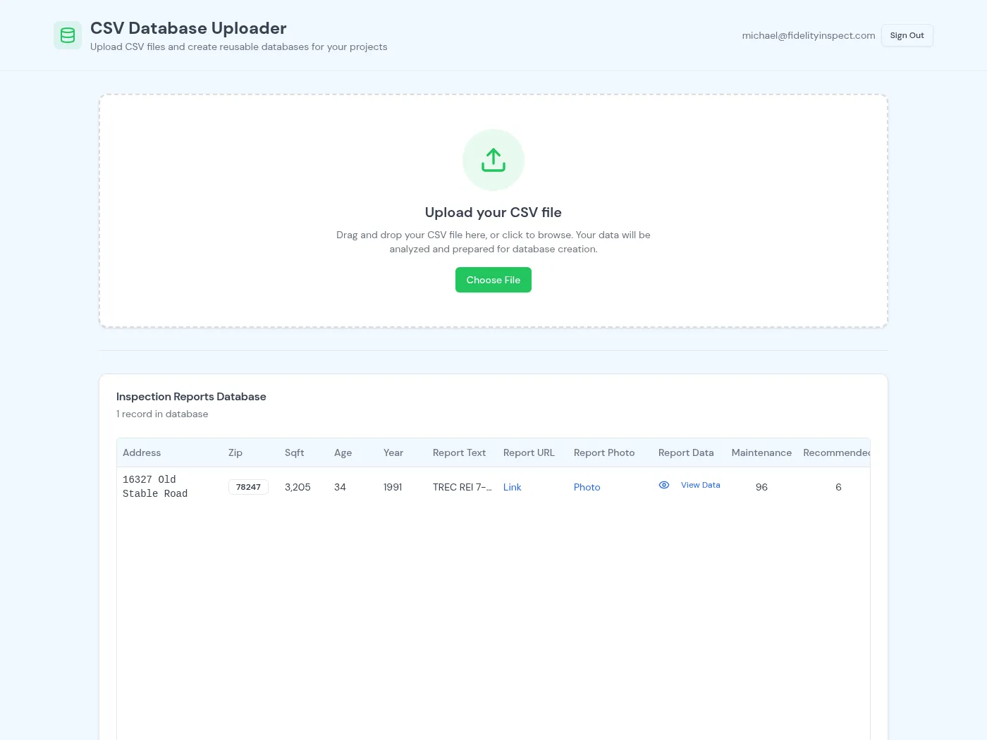 Data Formatter and Database Uploader Tool