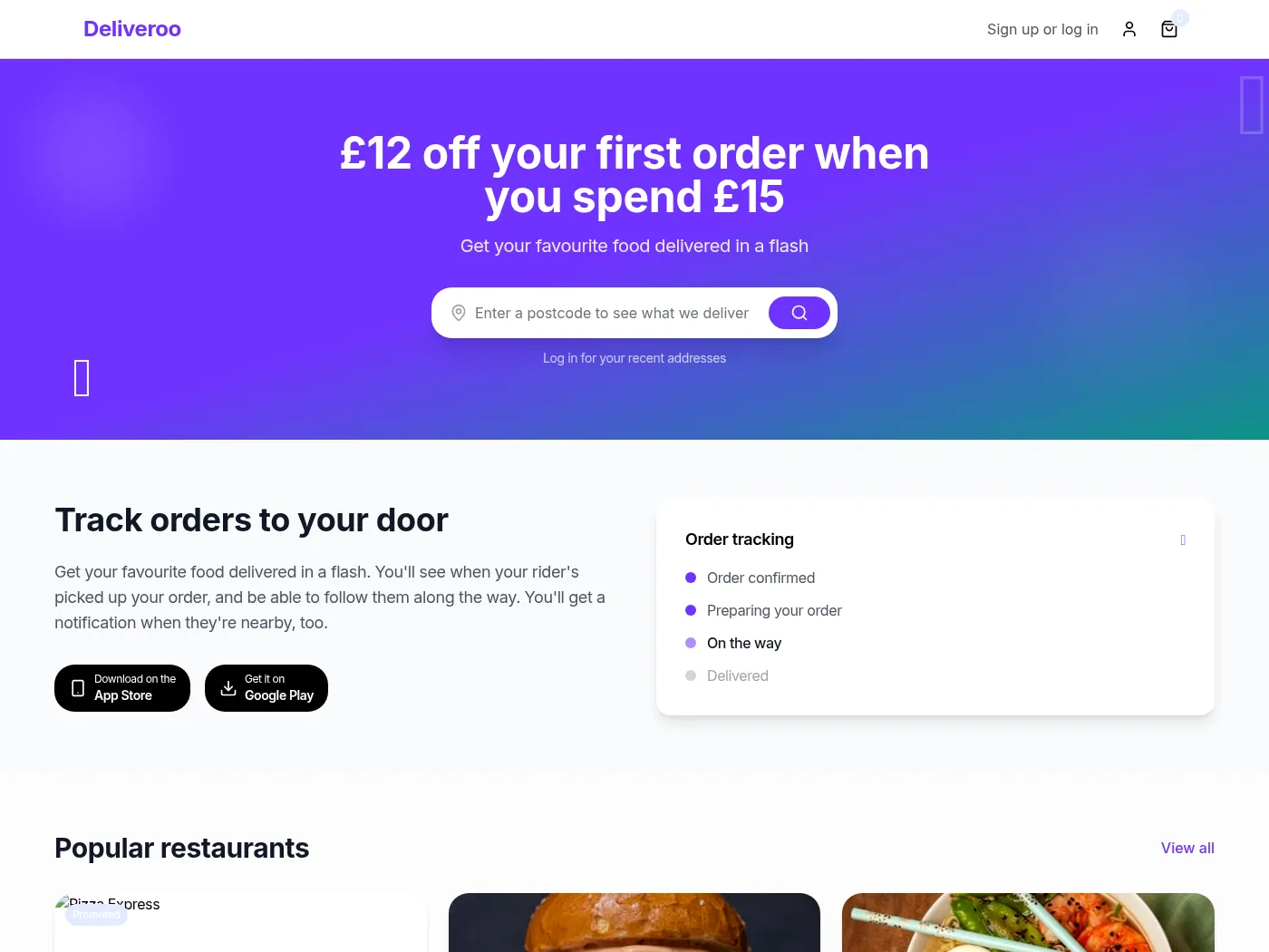 Deliveroo App Clone