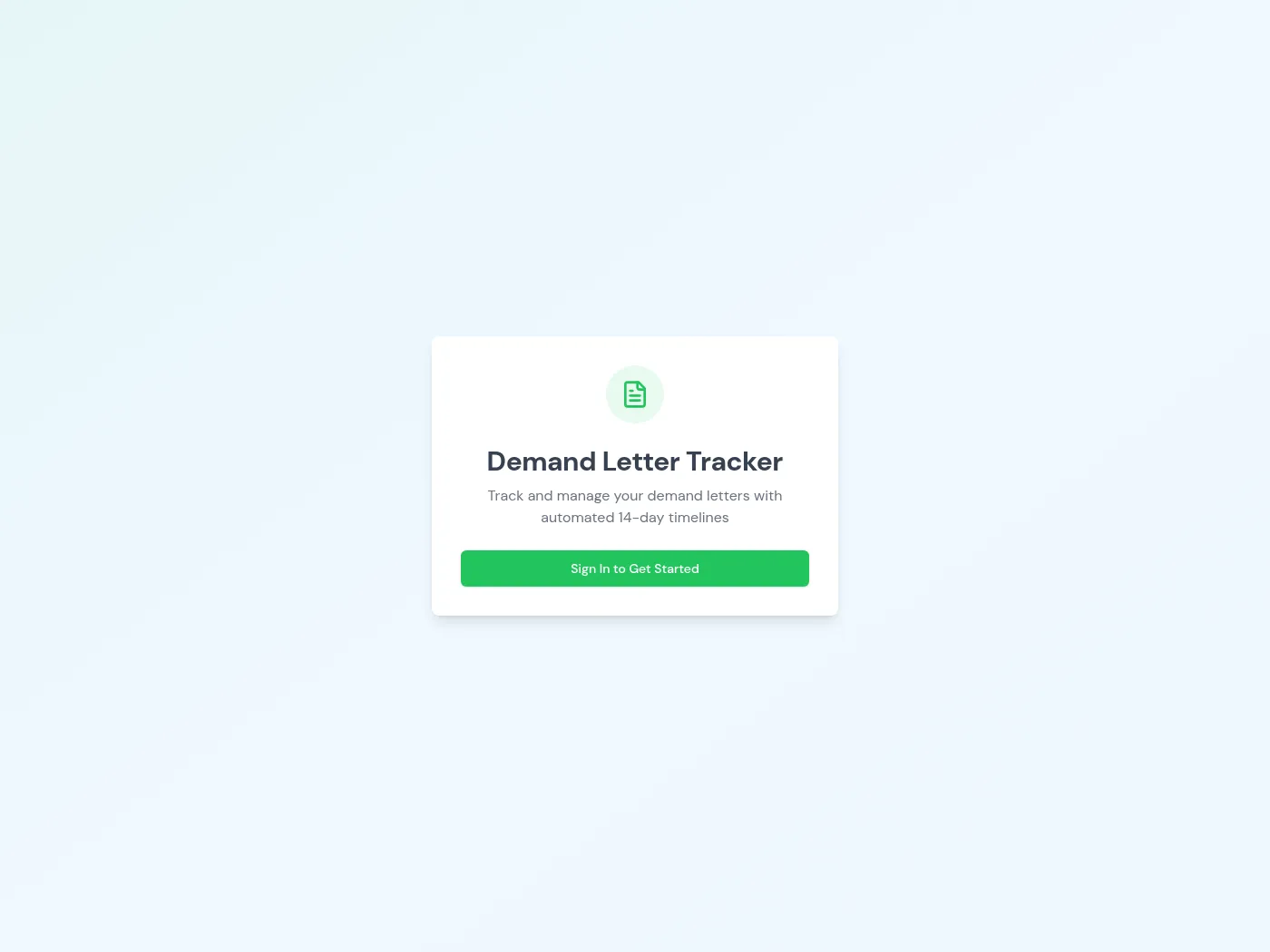Demand Letter Tracker Database