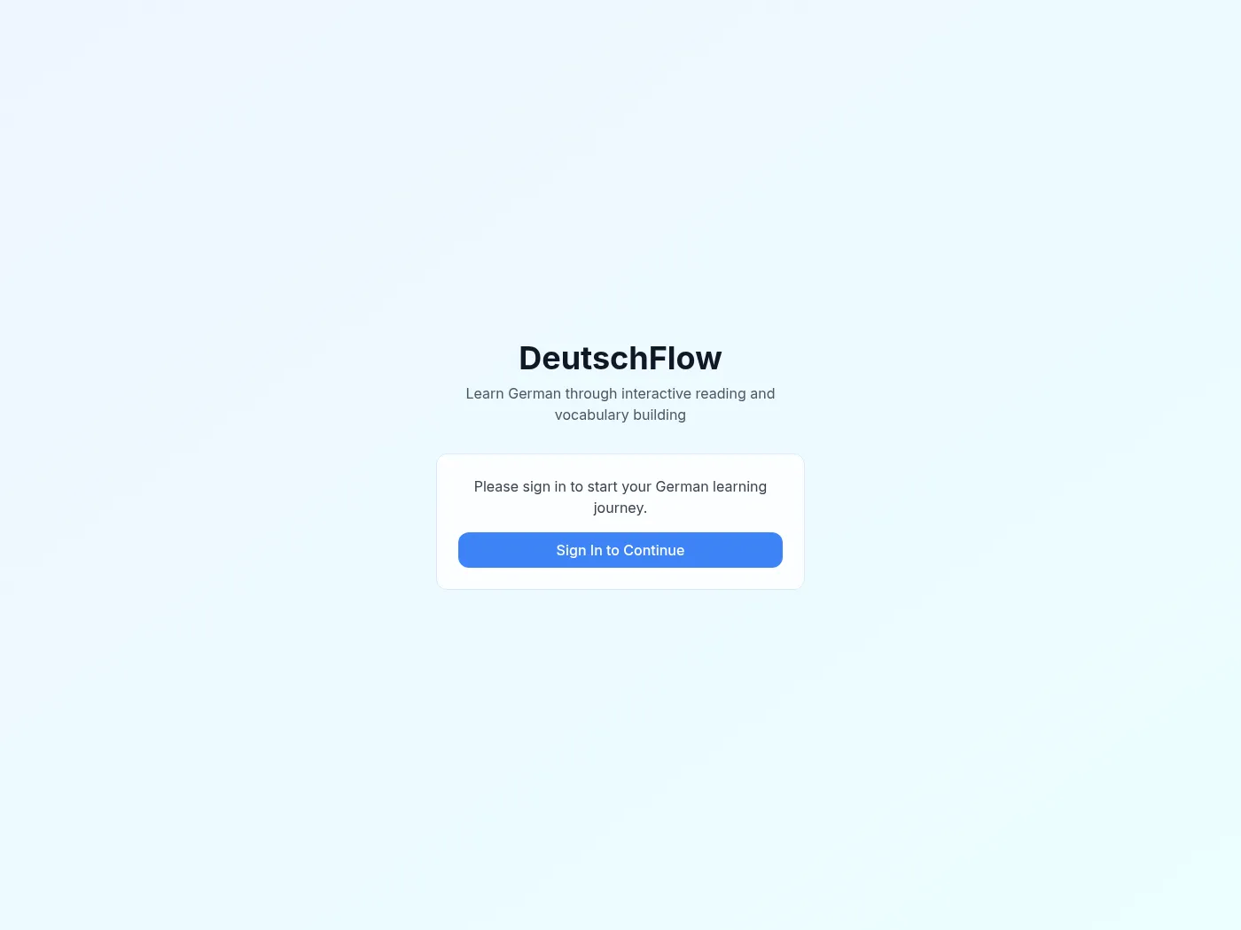 DeutschFlow: Interactive German Language Learning Web App