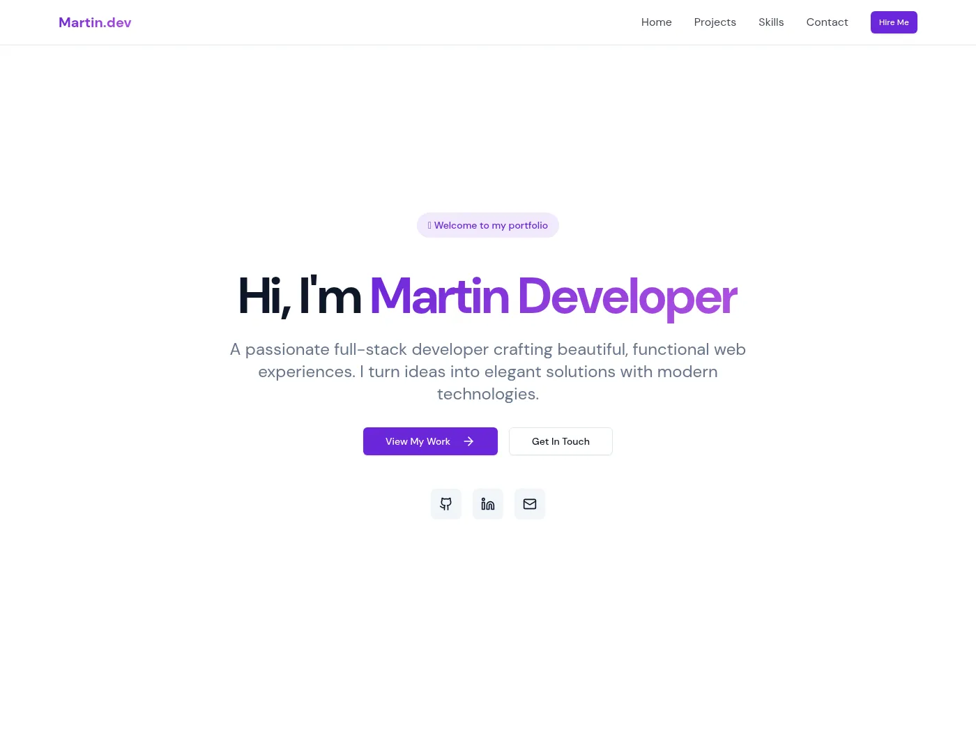 Developer Portfolio Website