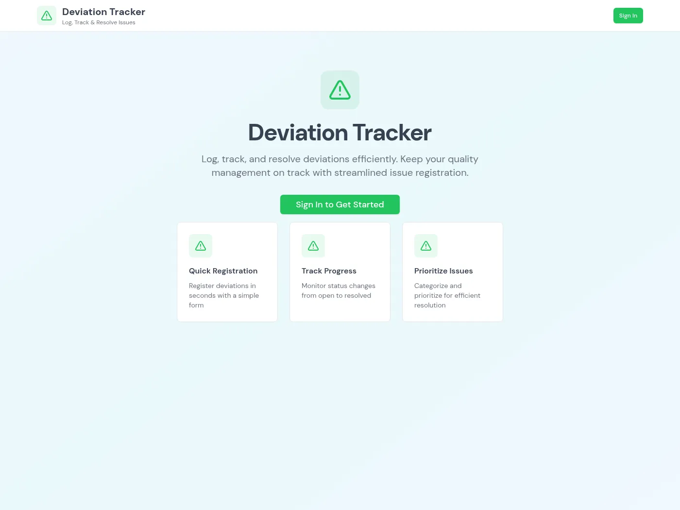 Deviation Registration App