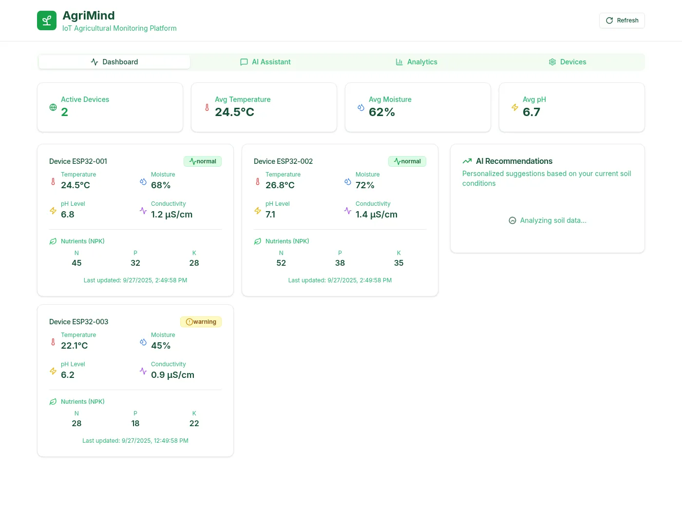 Device Data Chatbot Web Integration
