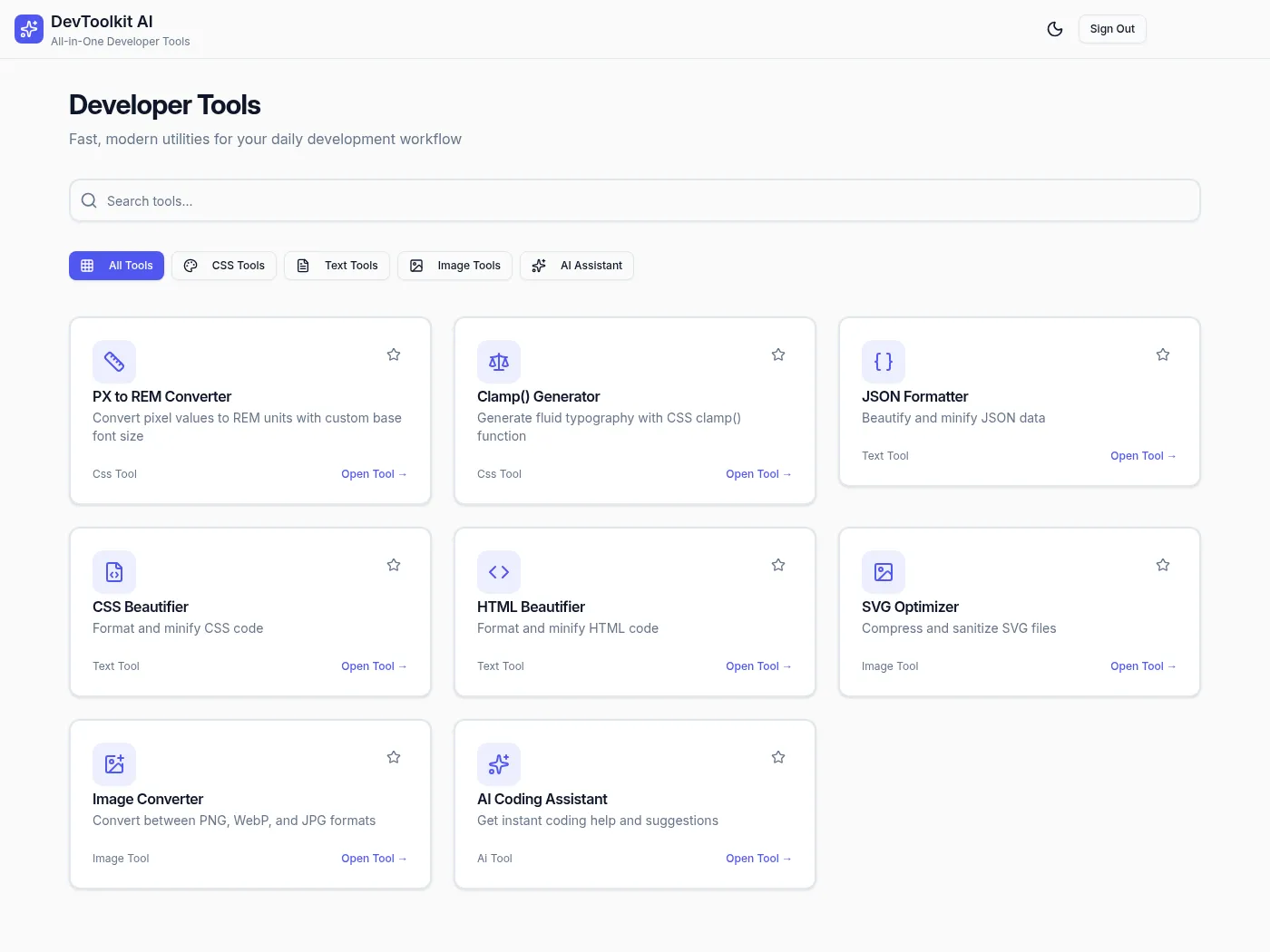 DevToolkit AI - All-in-One AI-Powered Developer Productivity Web App
