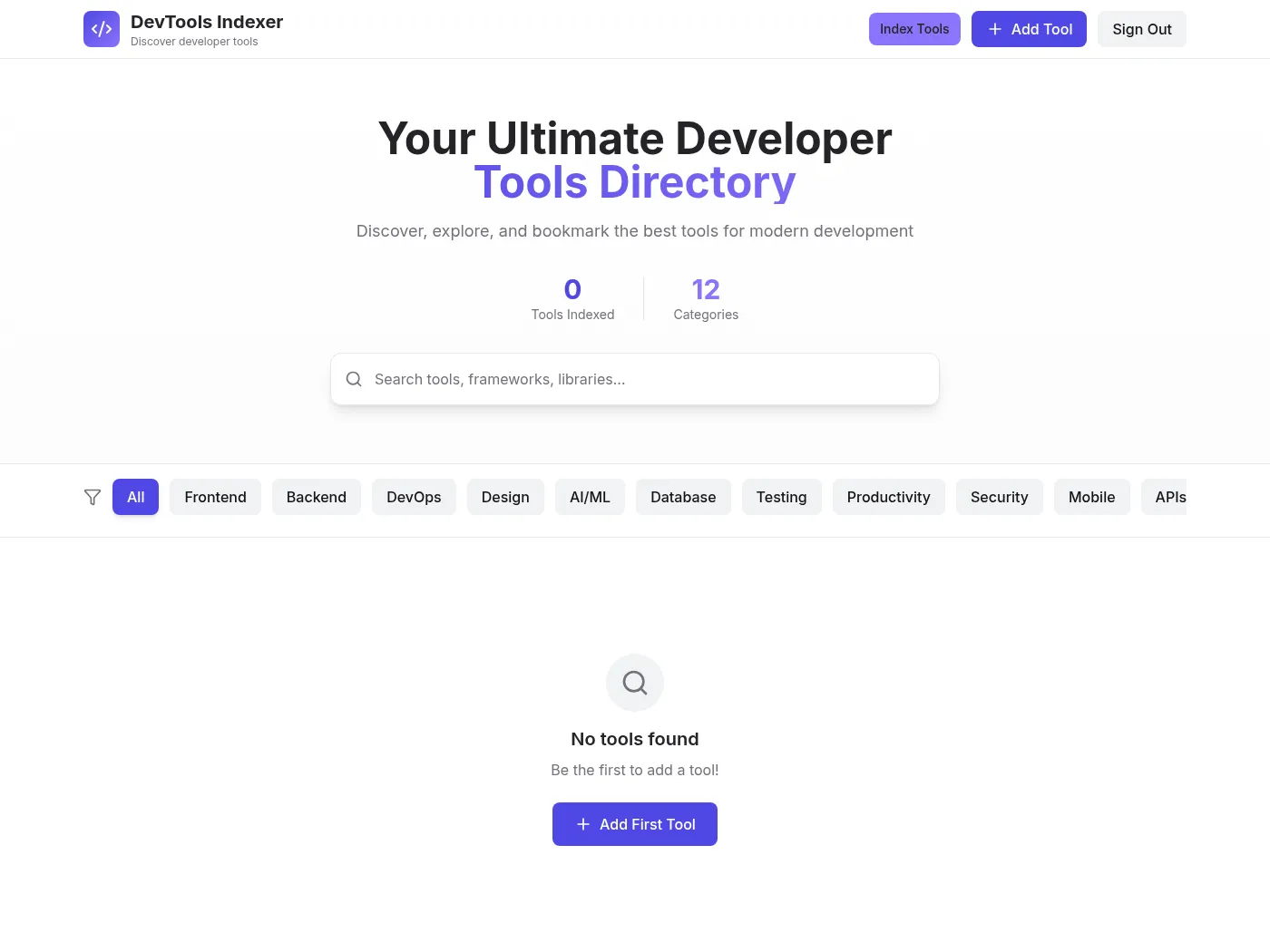 DevTools Indexer