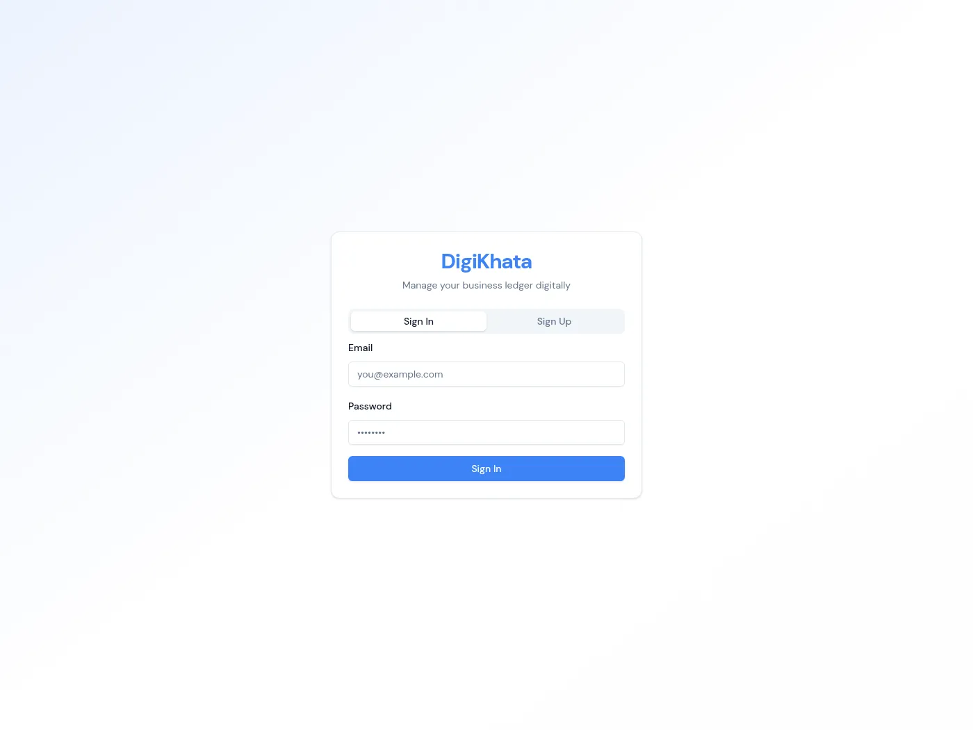 Digikhata Web App Clone