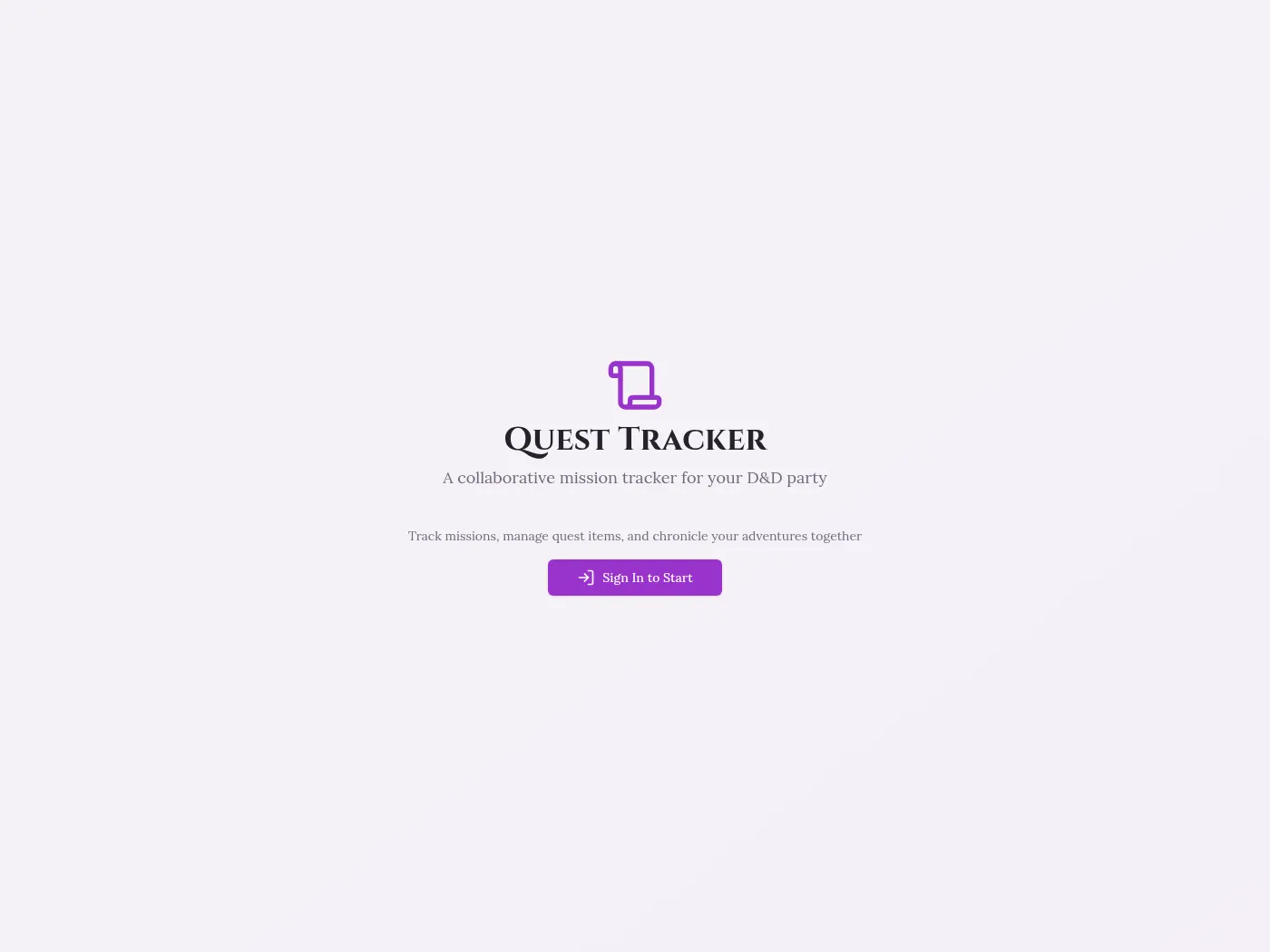 D&D Party Collaborative Quest Tracker