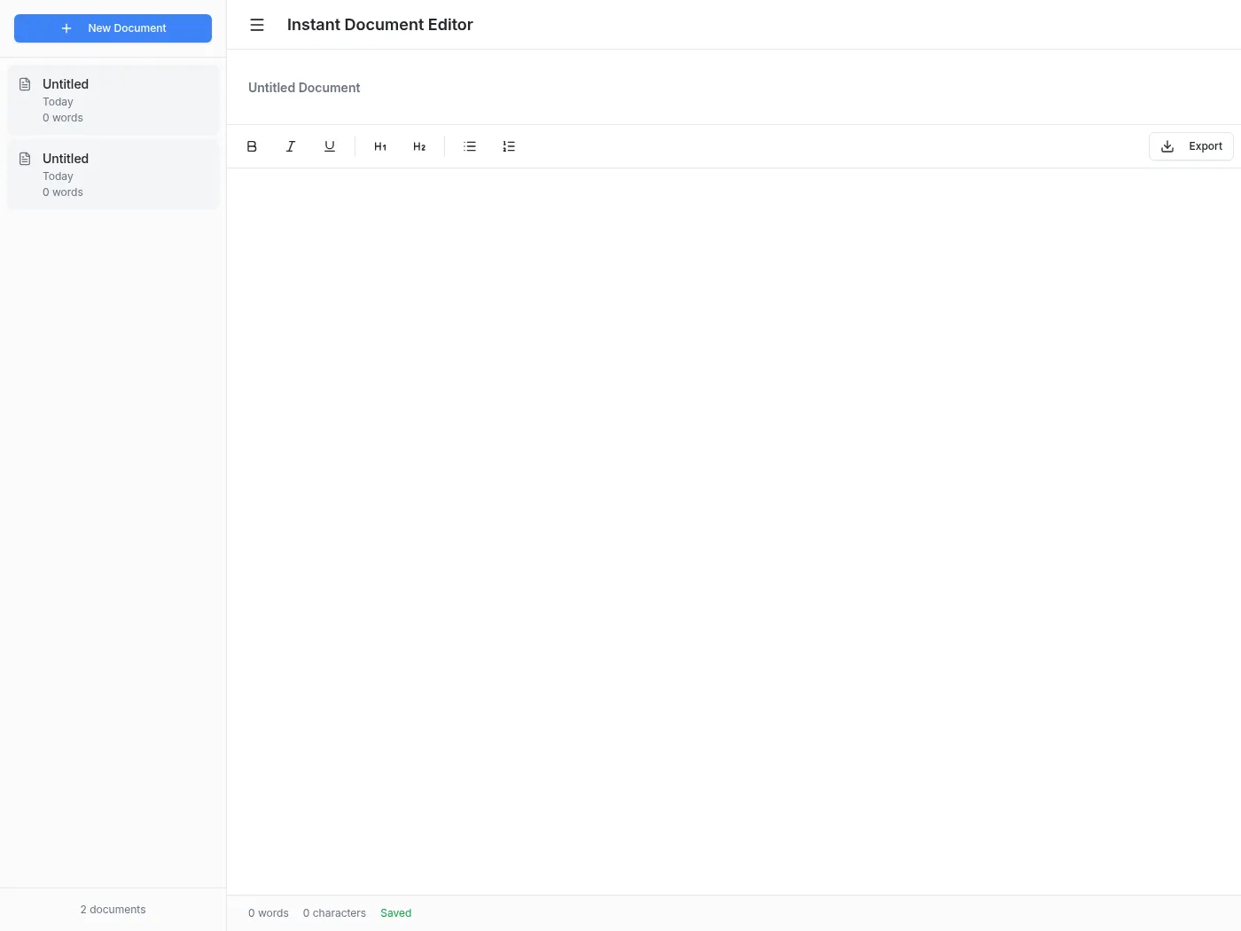 Instant Document Editor with Unlimited Usage
