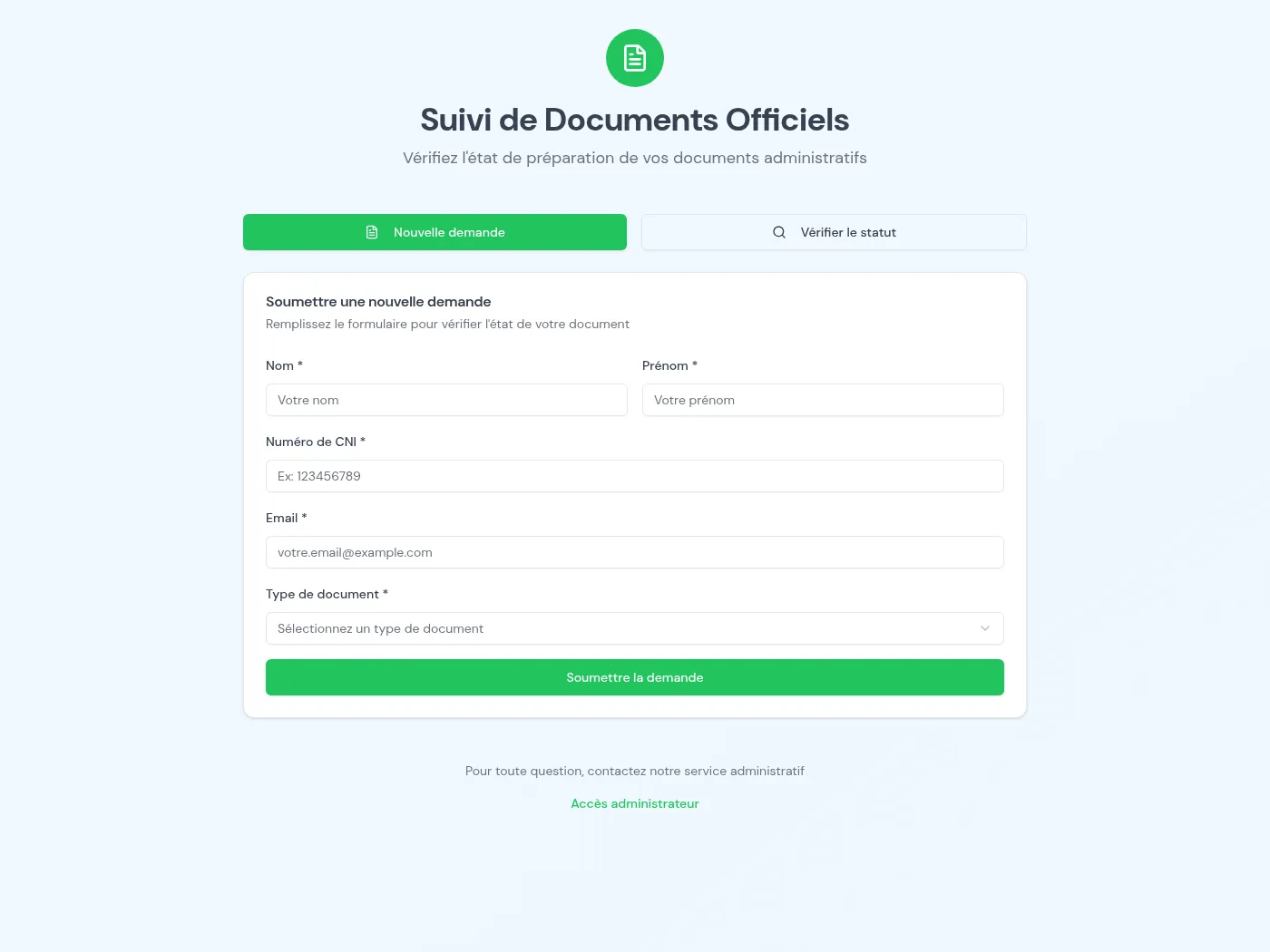 Document Readiness Tracking Web App
