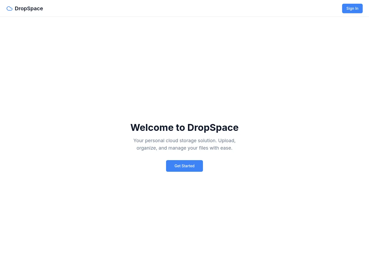 DropSpace - Personal Cloud File Storage Website