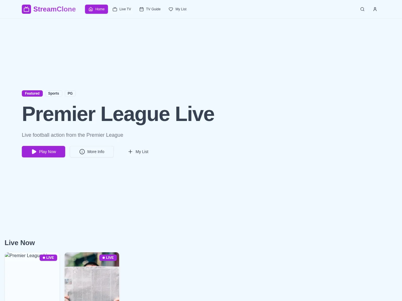 StreamClone TV App